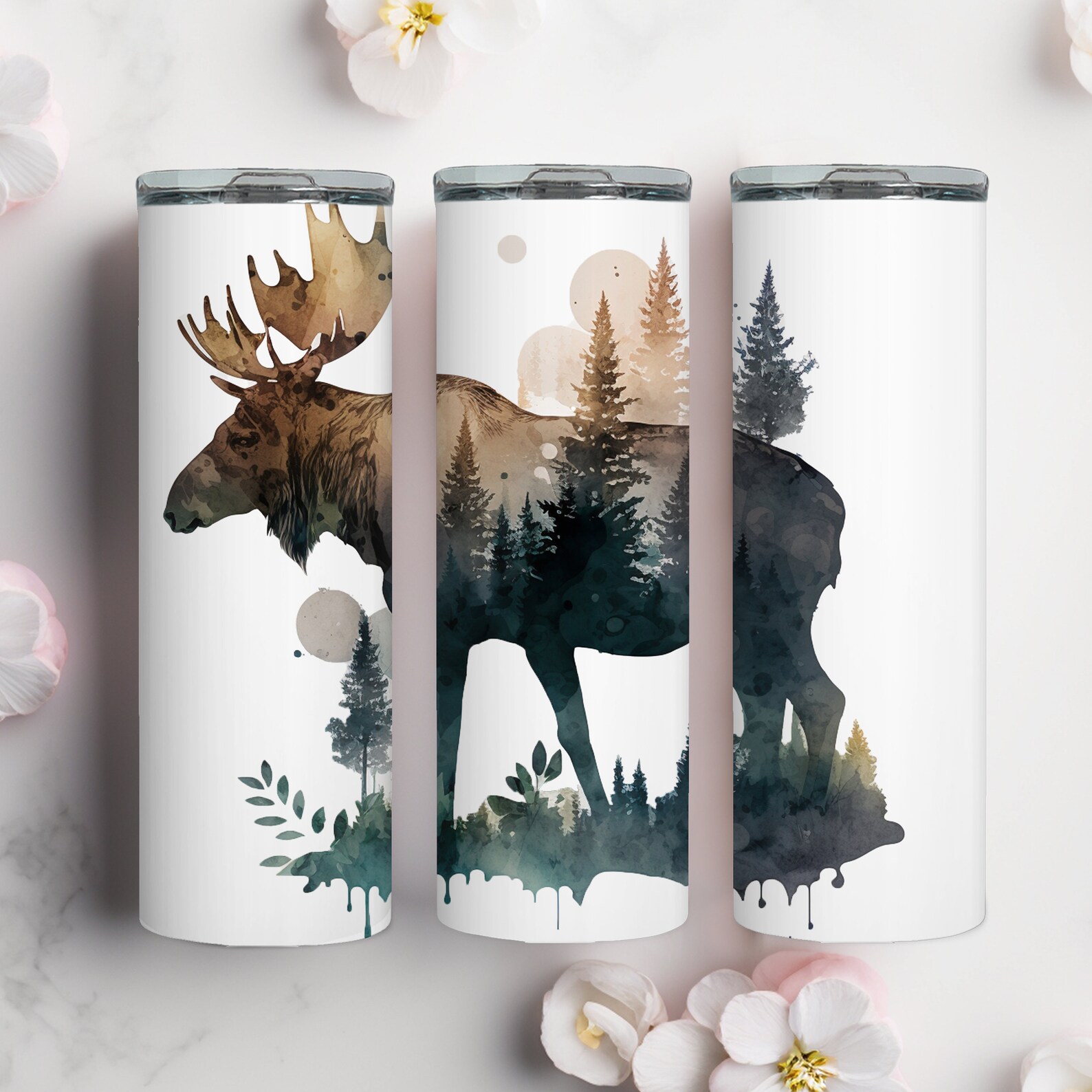 Moose Watercolor Clipart Files for Instant Download, Watercolor Moose ...