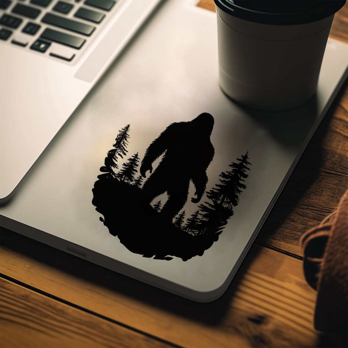 Bigfoot Silhouette Clipart Files for Instant Download, Sasquatch PNG ...