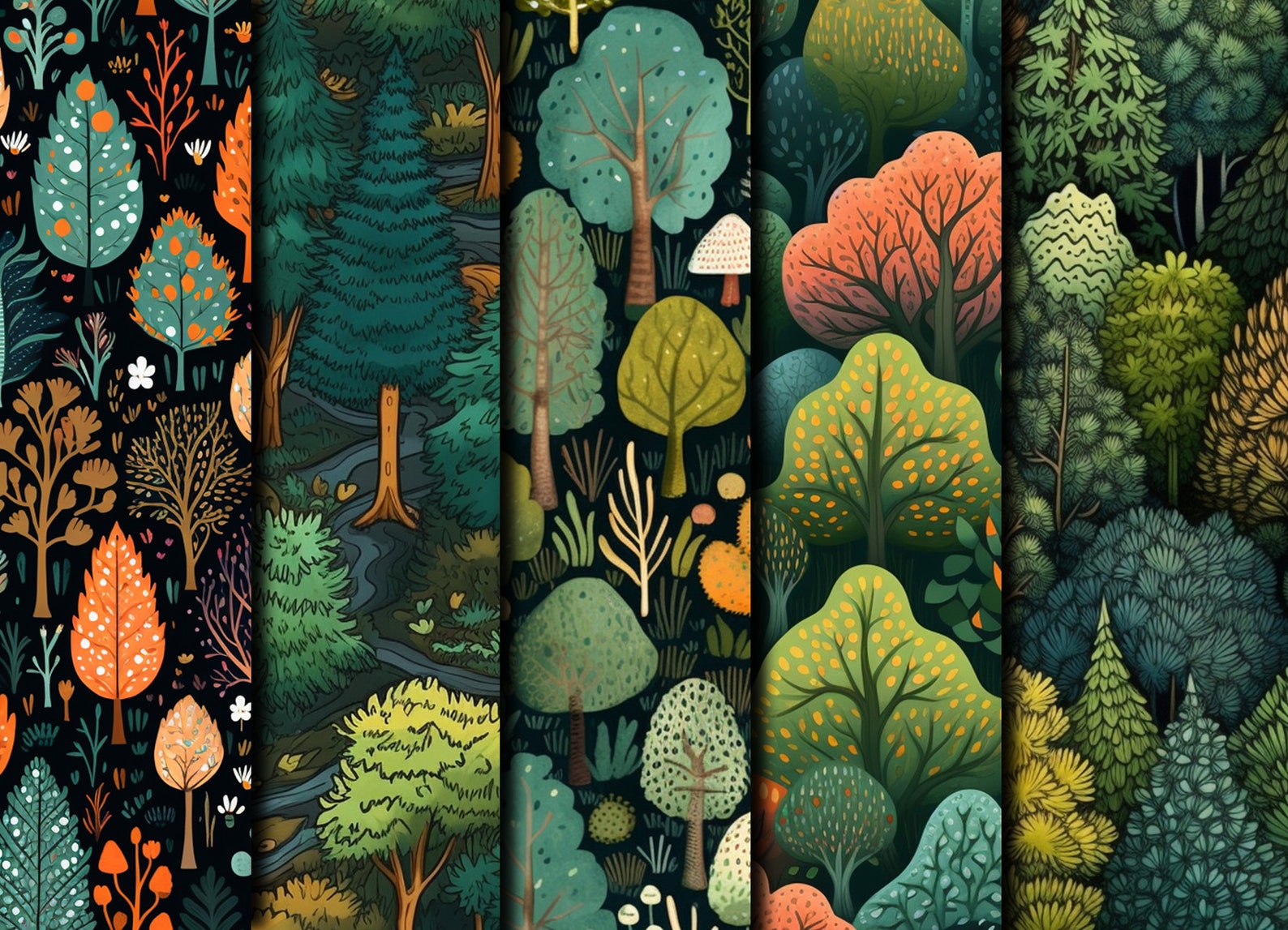 Forest Digital Paper Bundle 20 Forest Digital Paper Designs - Etsy