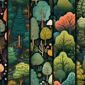 Forest Digital Paper Bundle, 20 Forest Digital Paper Designs for ...
