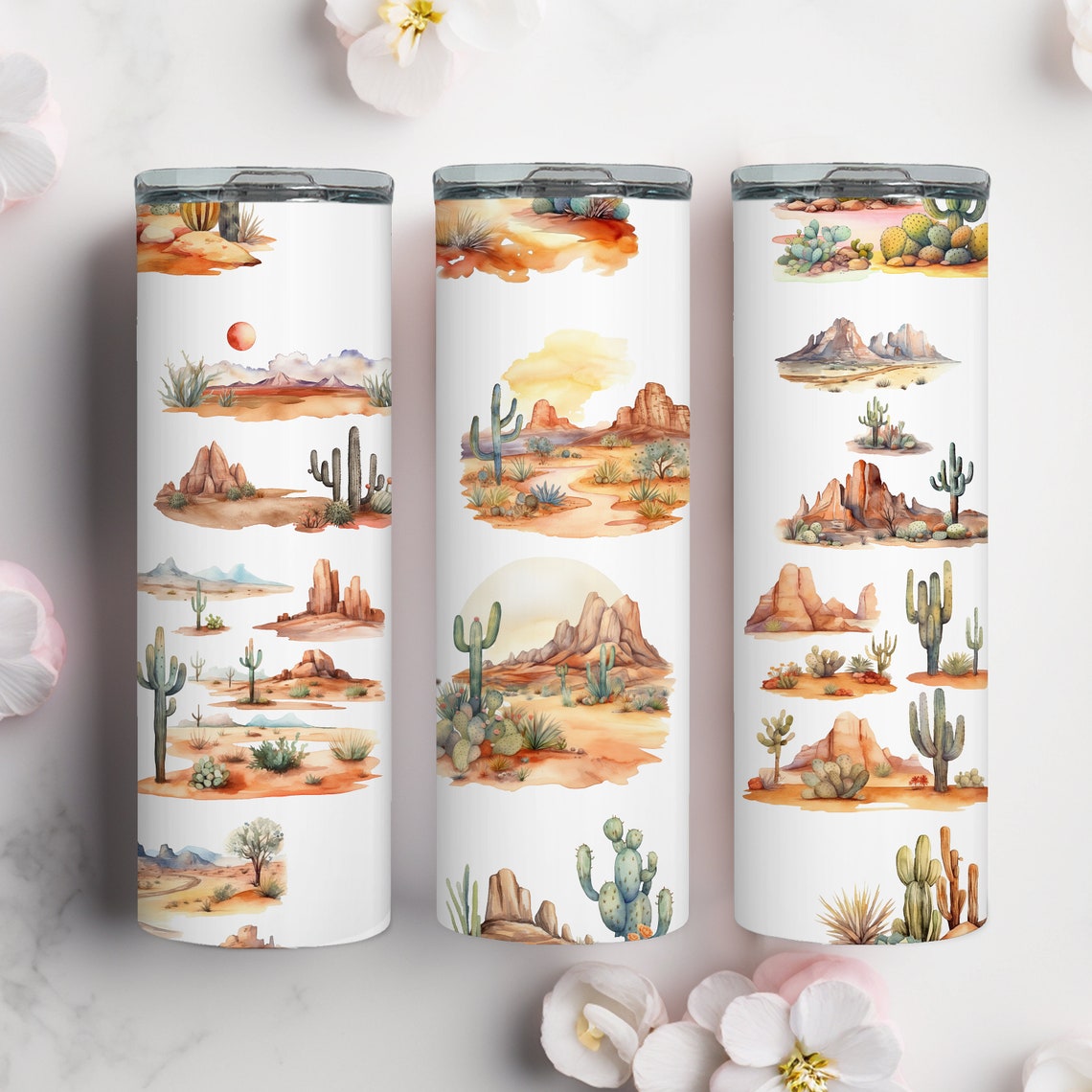 Watercolor Desert Landscape Clipart Files for Instant Download ...