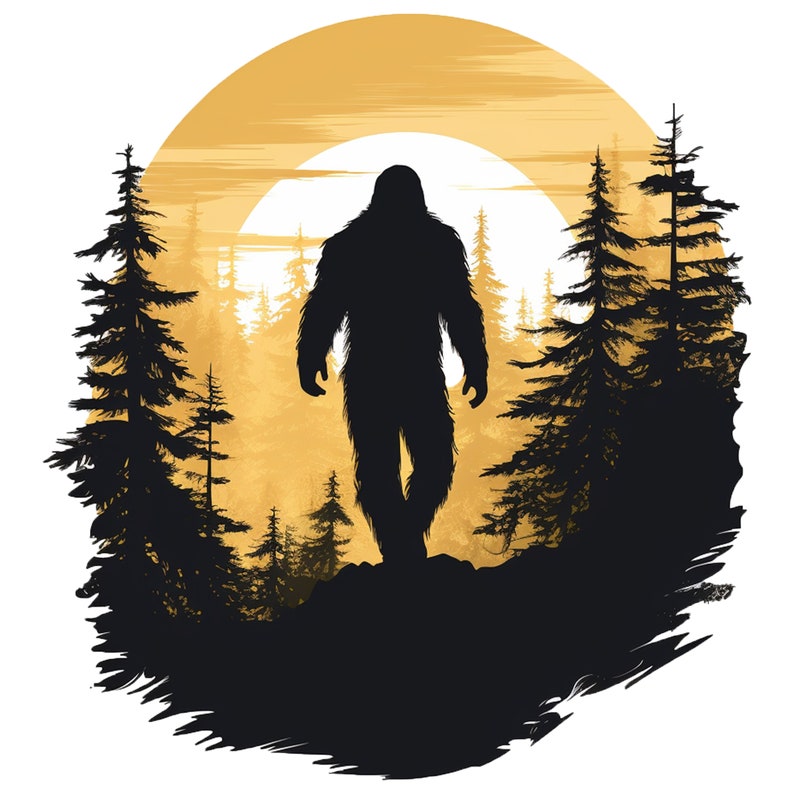 Bigfoot Clipart PNG Files for Instant Download, 12 Bigfoot Silhouette ...