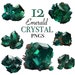 Emerald Crystal Clipart PNG Files for Instant Download Realistic ...