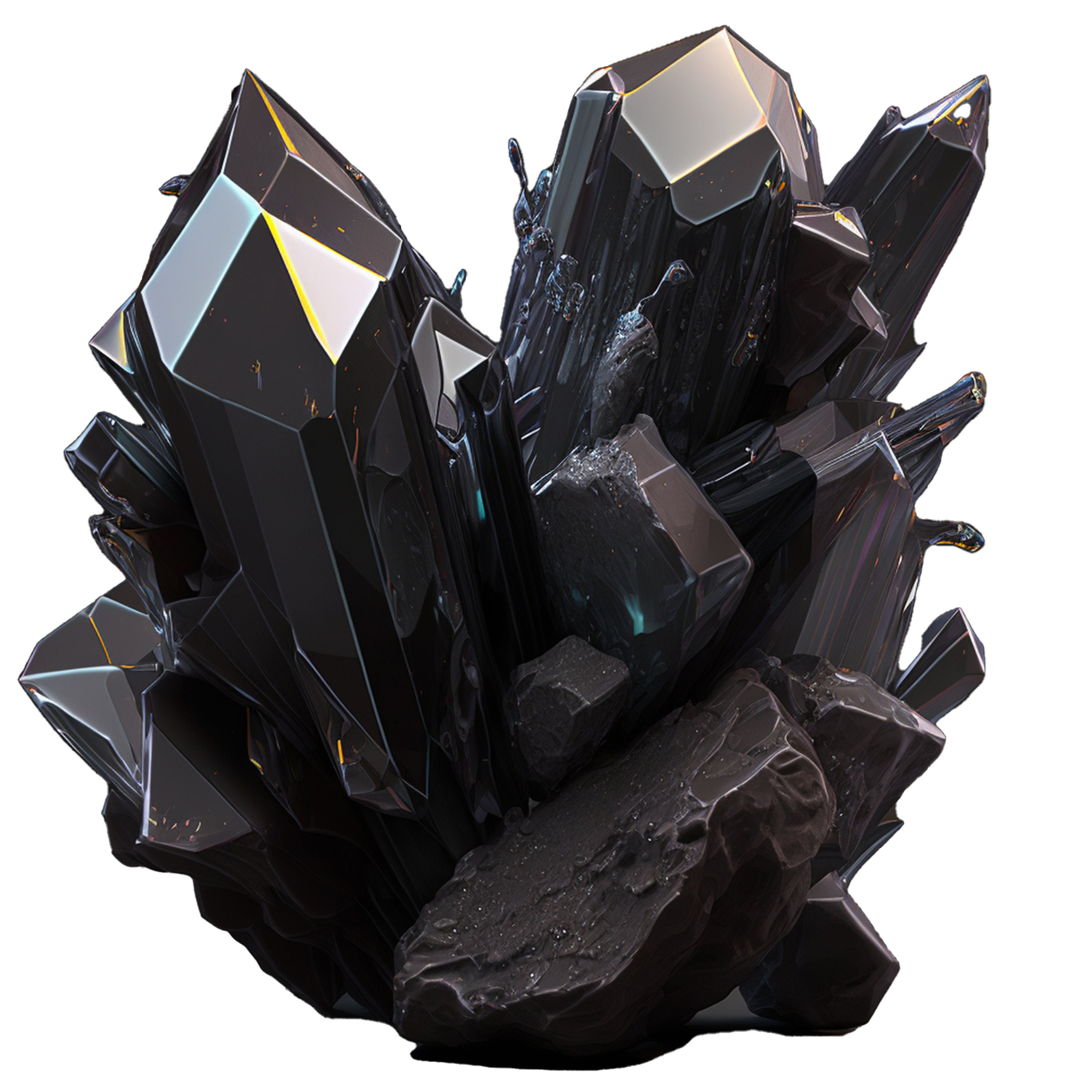 Onyx Crystal Clipart PNG Files for Instant Download Realistic Onyx ...