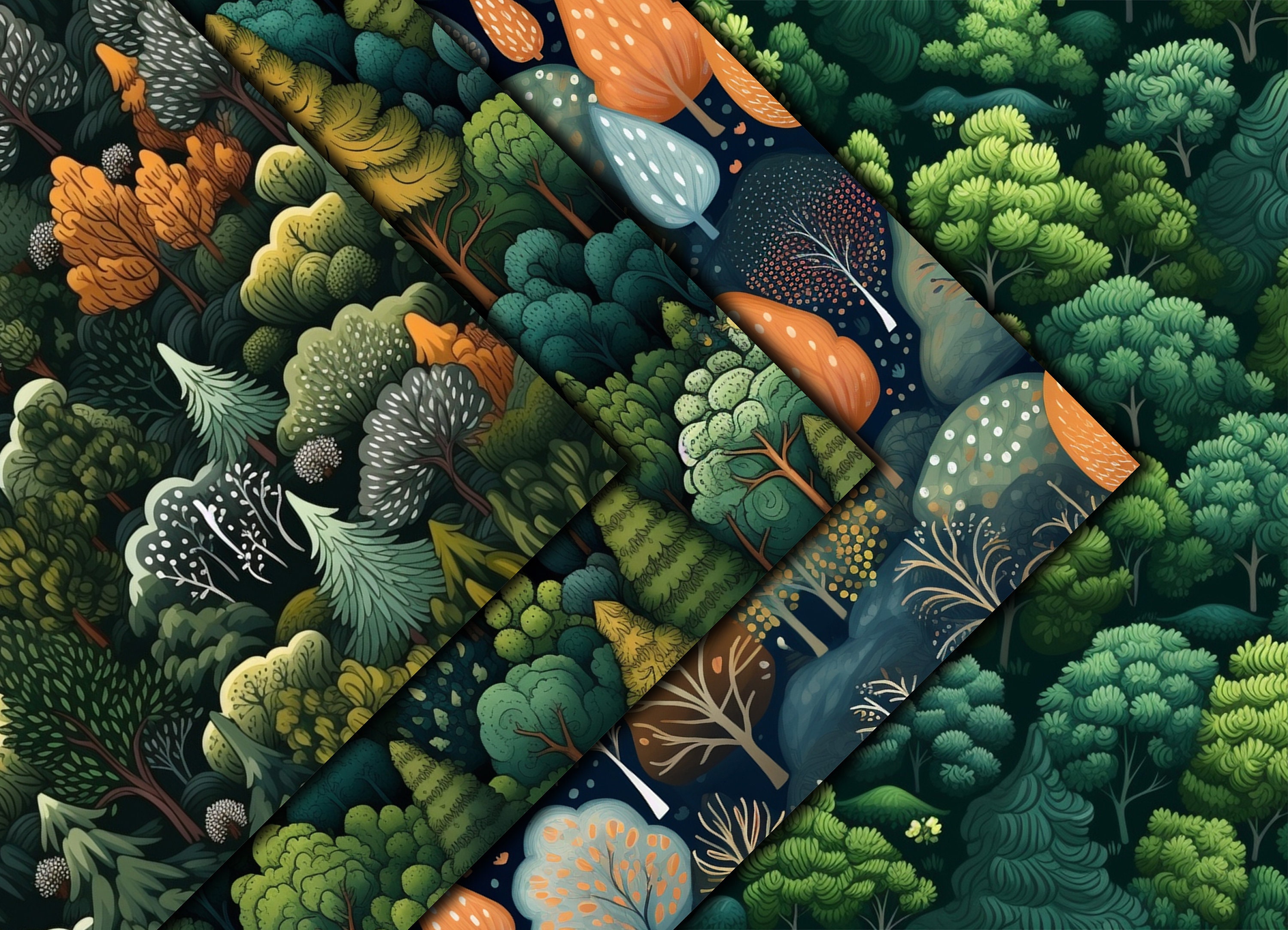 Forest Digital Paper Bundle 20 Forest Digital Paper Designs - Etsy