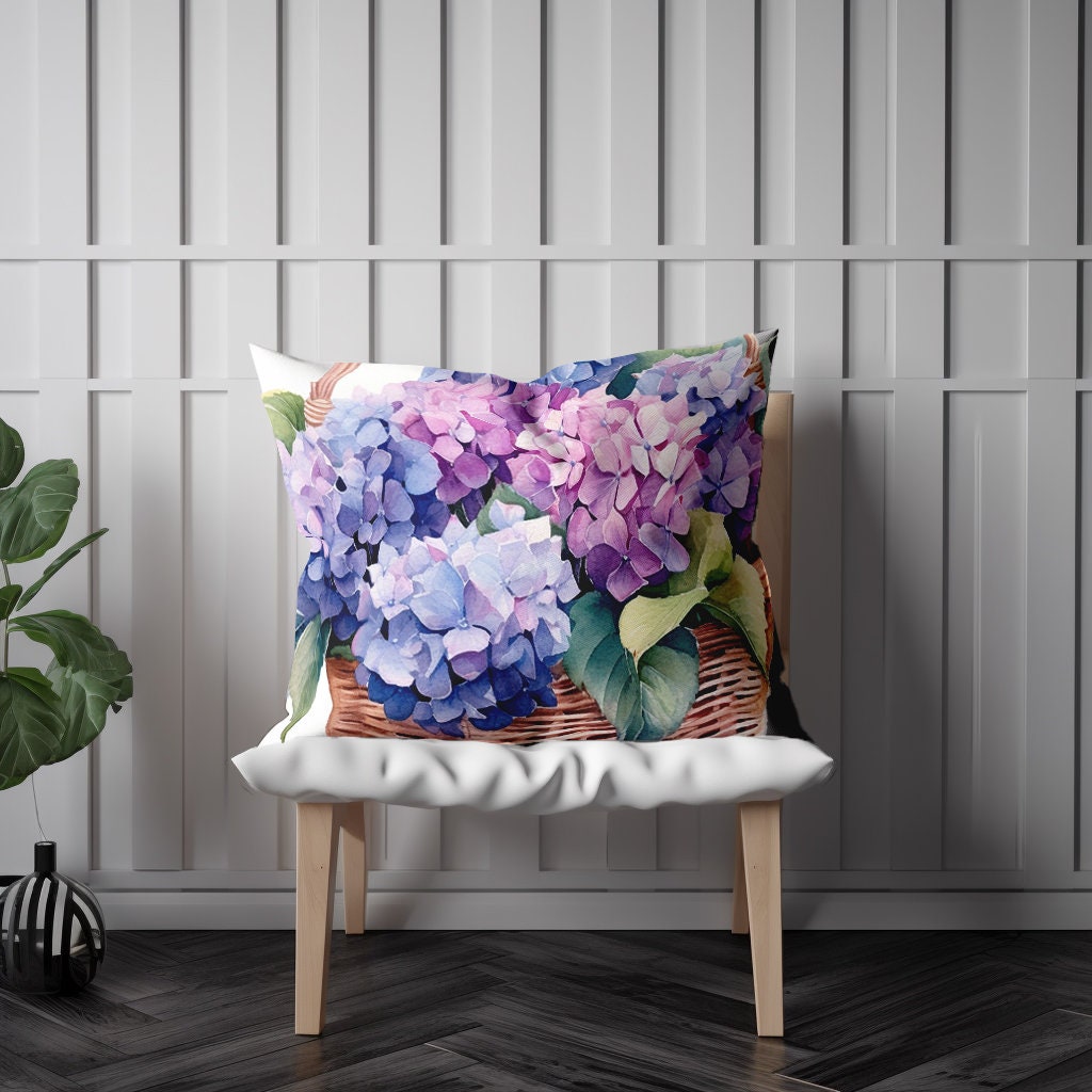 Hydrangea Flower Clipart for Digital Download, Watercolor Hydrangea Designs for Sticker or ...