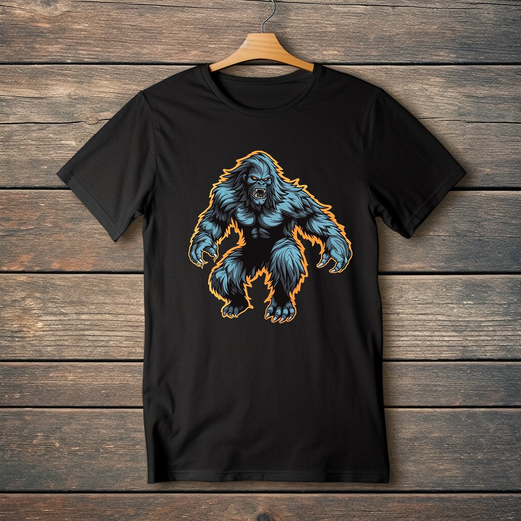 Colorful Bigfoot Clipart Files for Instant Download, Sasquatch PNG ...