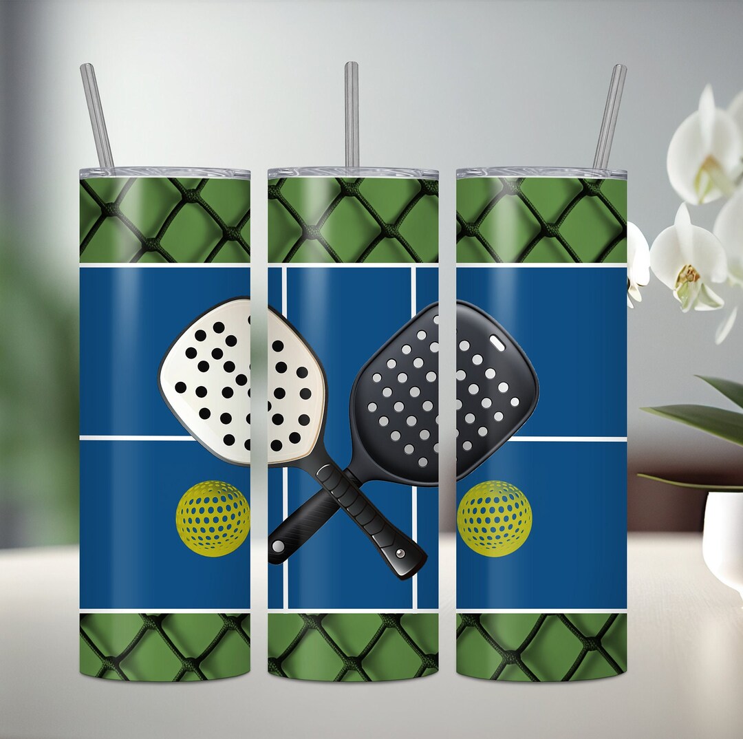 Pickle-ball Tumbler Wrap for 20oz Skinny Tumblers, Pickleball ...