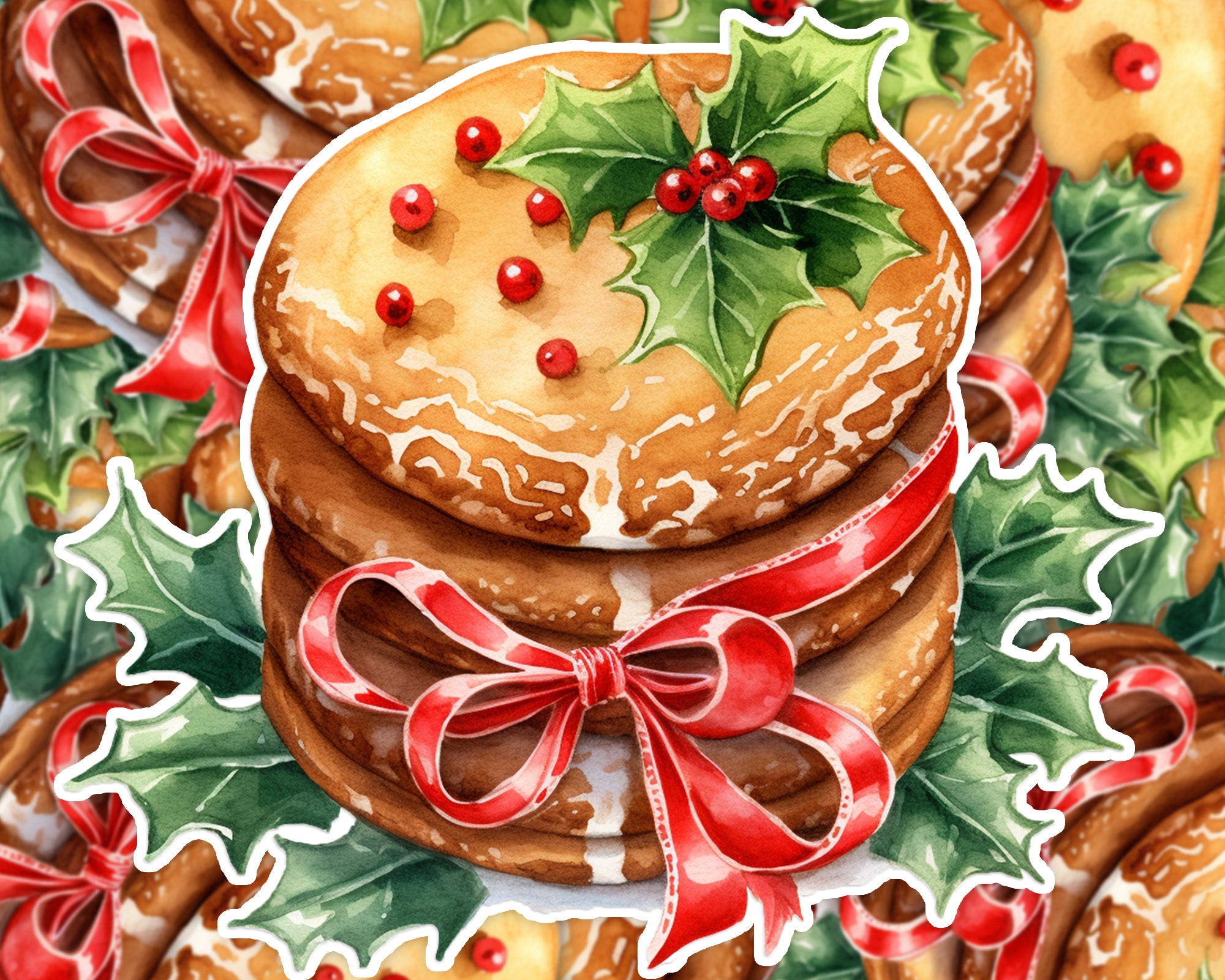 Christmas Cookie Clipart Files for Instant Download, Holiday Cookie PNG ...