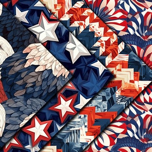 4th of July Digital Paper Bundle 20 Patriotic Digital Paper - Etsy