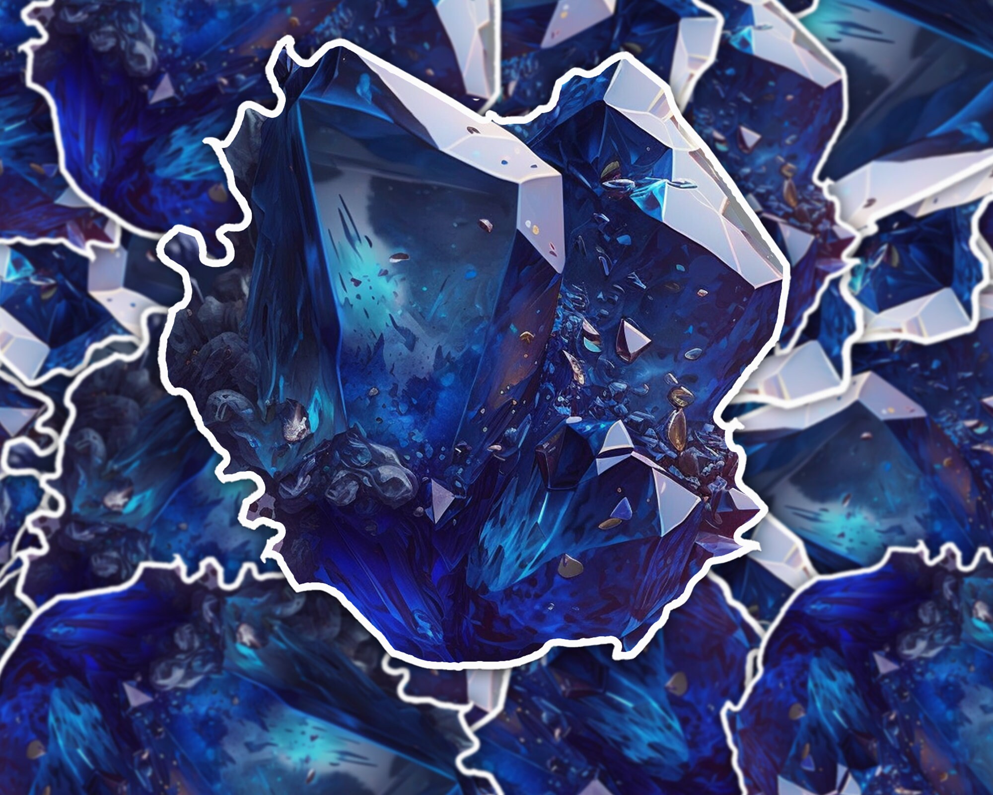 Sapphire Crystal Clipart PNG Files for Instant Download Realistic ...