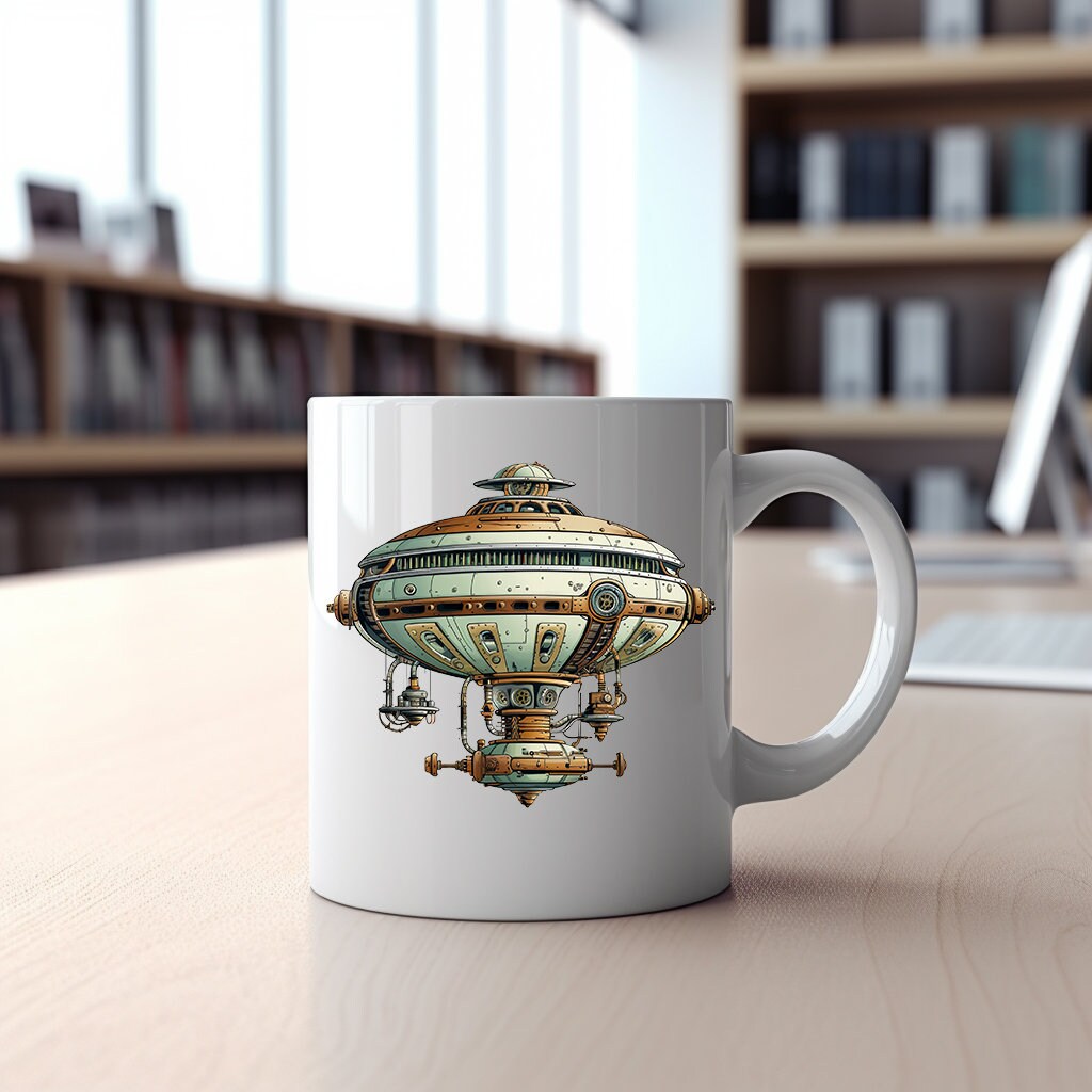Steam Punk UFO Clipart PNG Files for Instant Download 12 UFO - Etsy UK