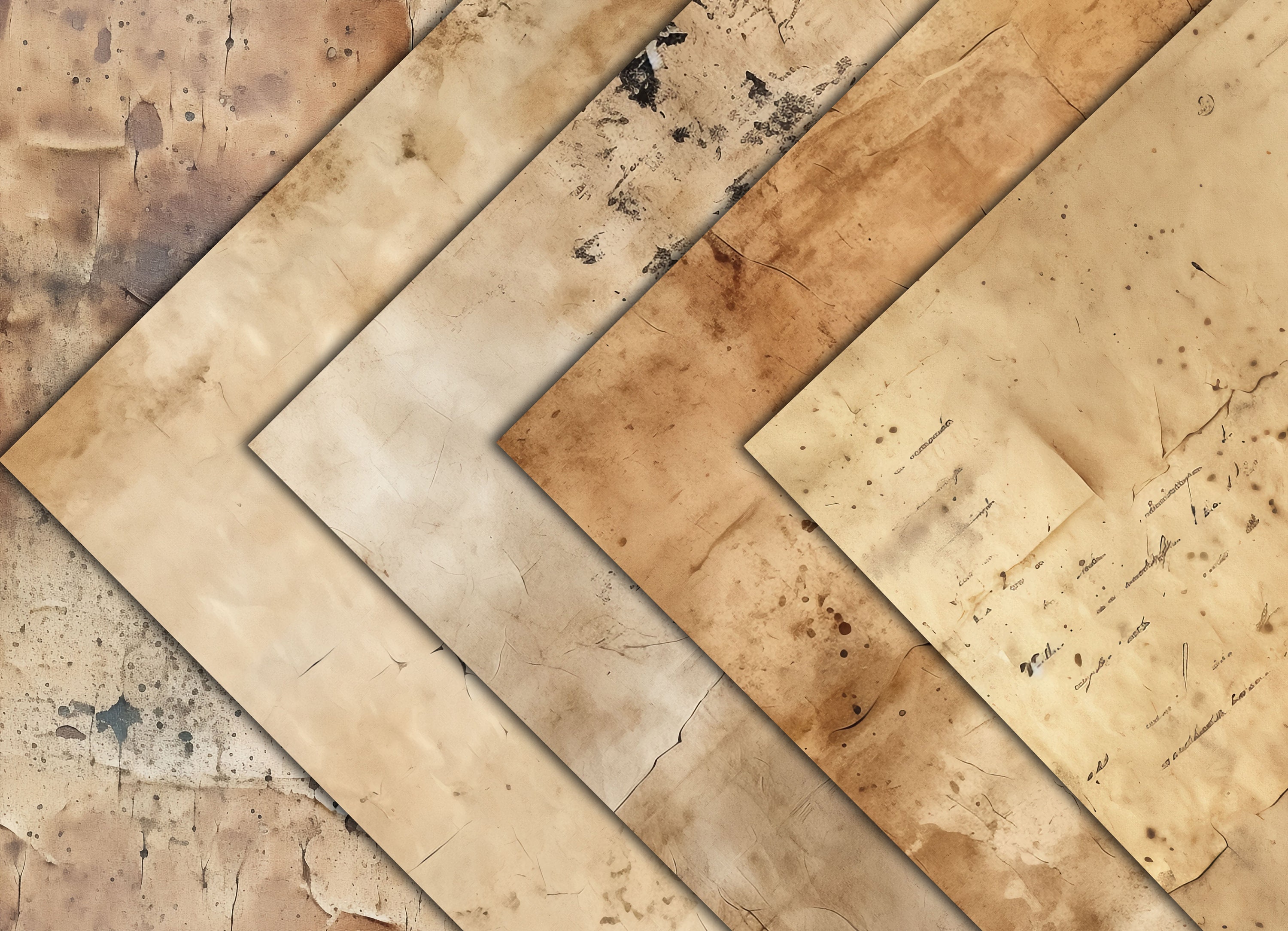 Distressed Paper Seamless Digital Paper Bundle, 20 Seamless Aged Paper ...