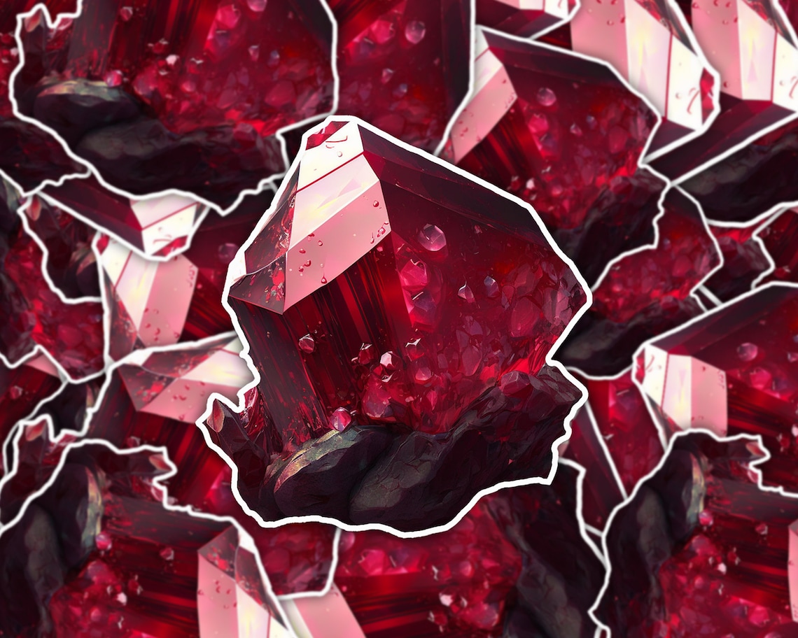 Ruby Crystal Clipart PNG Files for Instant Download Realistic Ruby ...