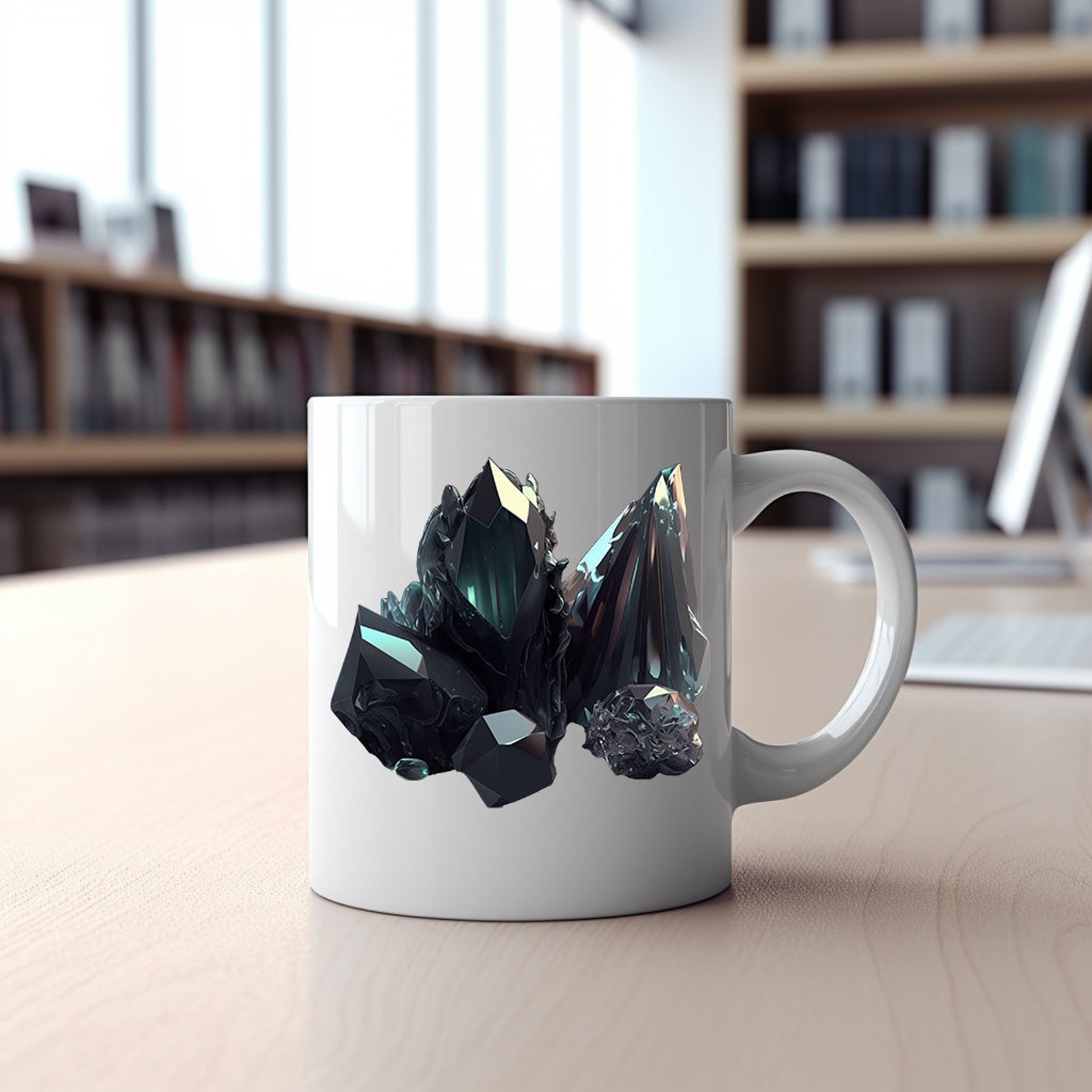 Obsidian Crystal Clipart PNG Files for Instant Download Realistic ...