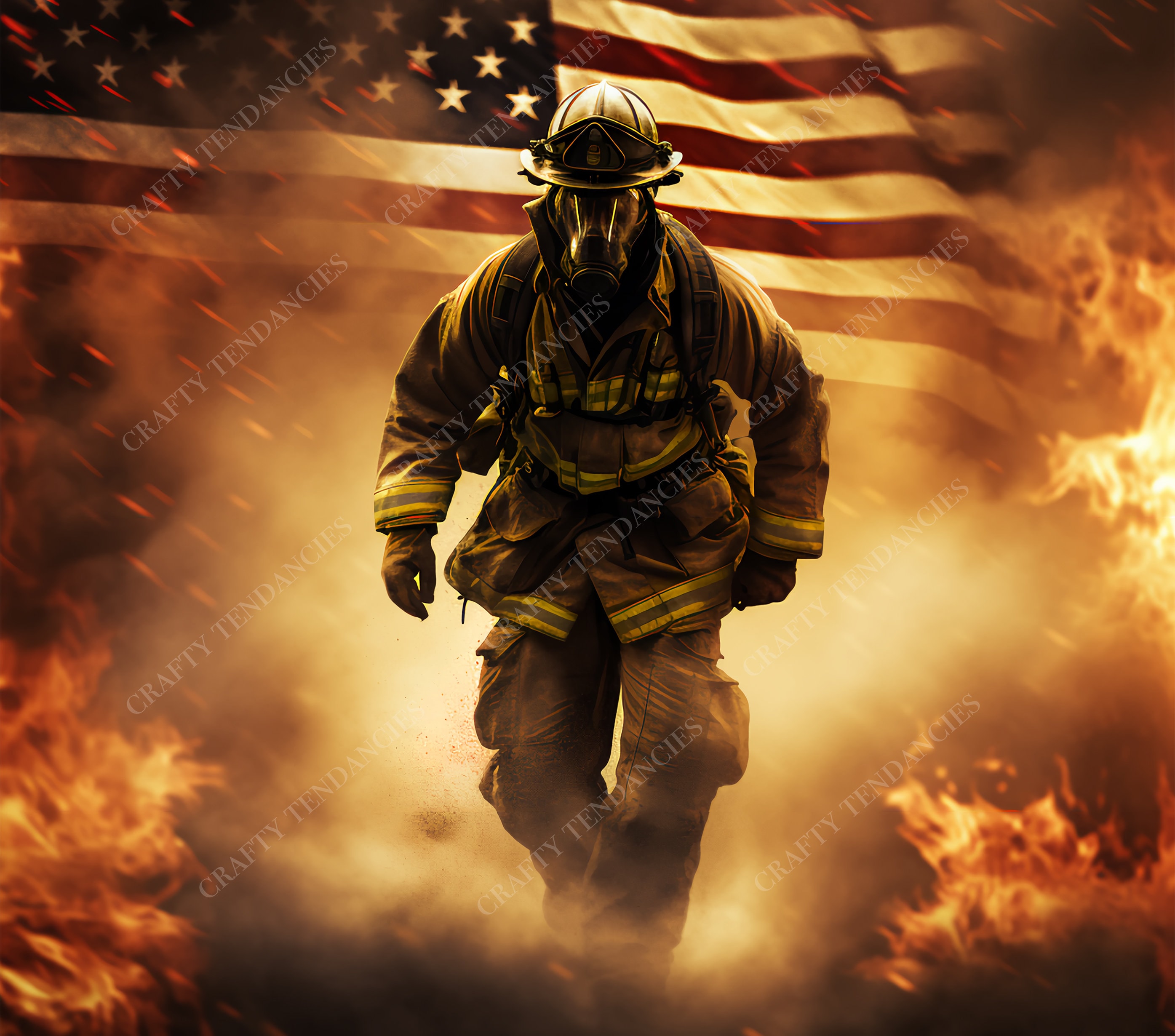 Patriotic Firefighter Tumbler Wrap for 20oz Skinny Tumblers ...