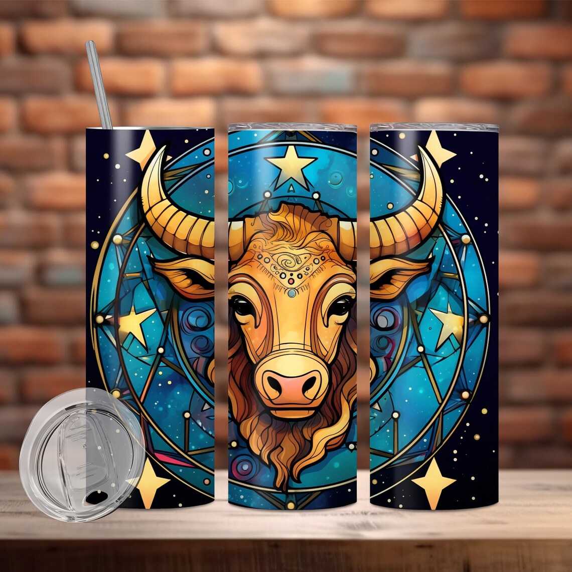 Taurus Zodiac Sign Tumbler Wrap Designs, Taurus Themed Tumbler Wraps ...