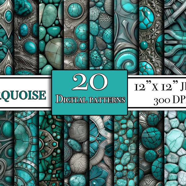 Turquoise Patterns - Etsy
