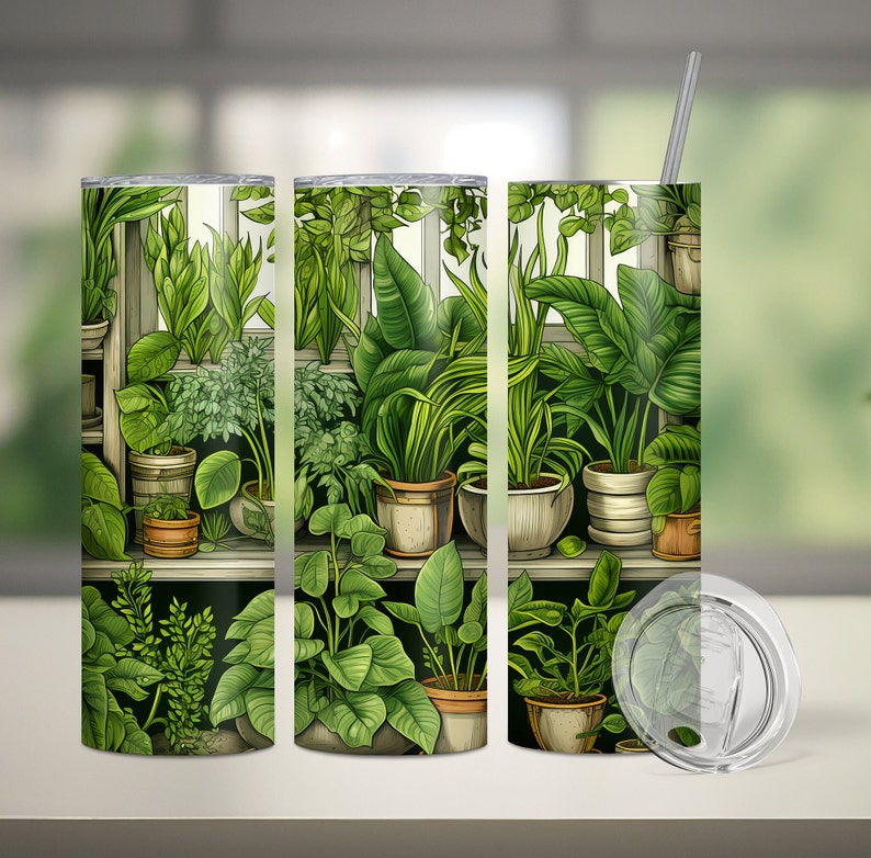 House Plant Tumbler Wrap for 20oz Skinny Tumblers, Plant Sublimation ...
