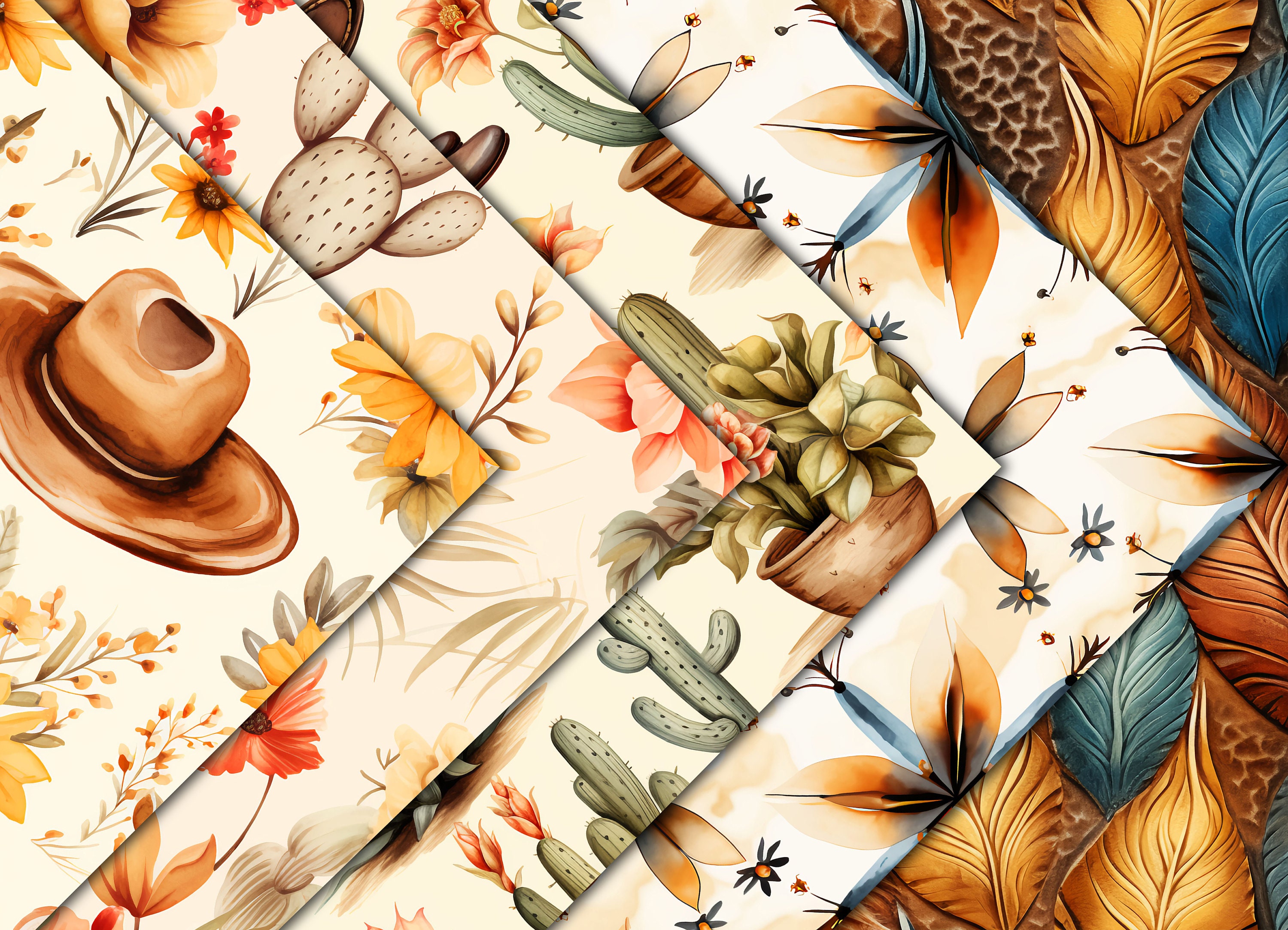 Western Digital Paper Bundle, 20 Seamless Western Digital Paper ...