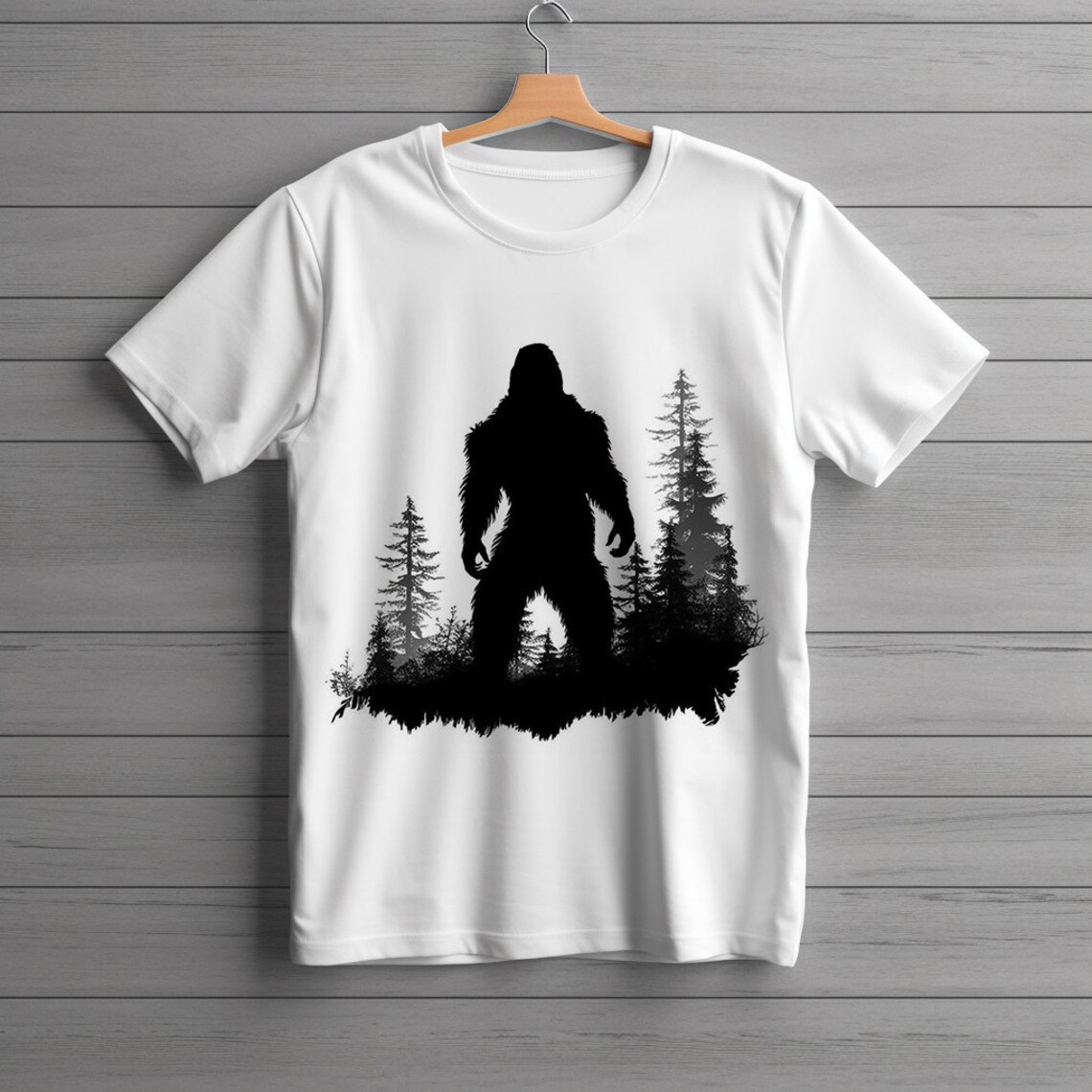 Bigfoot Silhouette Clipart Files for Instant Download, Sasquatch PNG ...