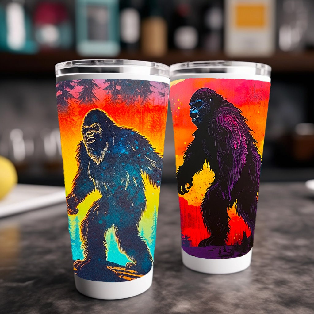 Bigfoot Clipart Sticker Designs, 12 Colorful Bigfoot PNG Designs for ...