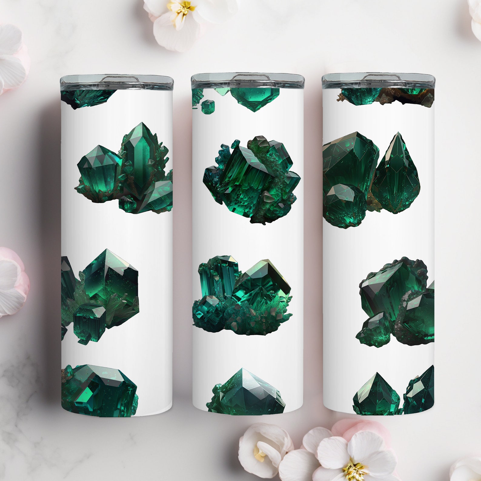 Emerald Crystal Clipart PNG Files for Instant Download Realistic ...