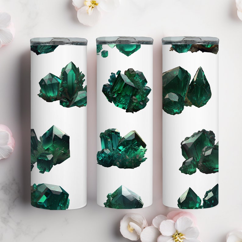 Emerald Crystal Clipart PNG Files for Instant Download Realistic ...