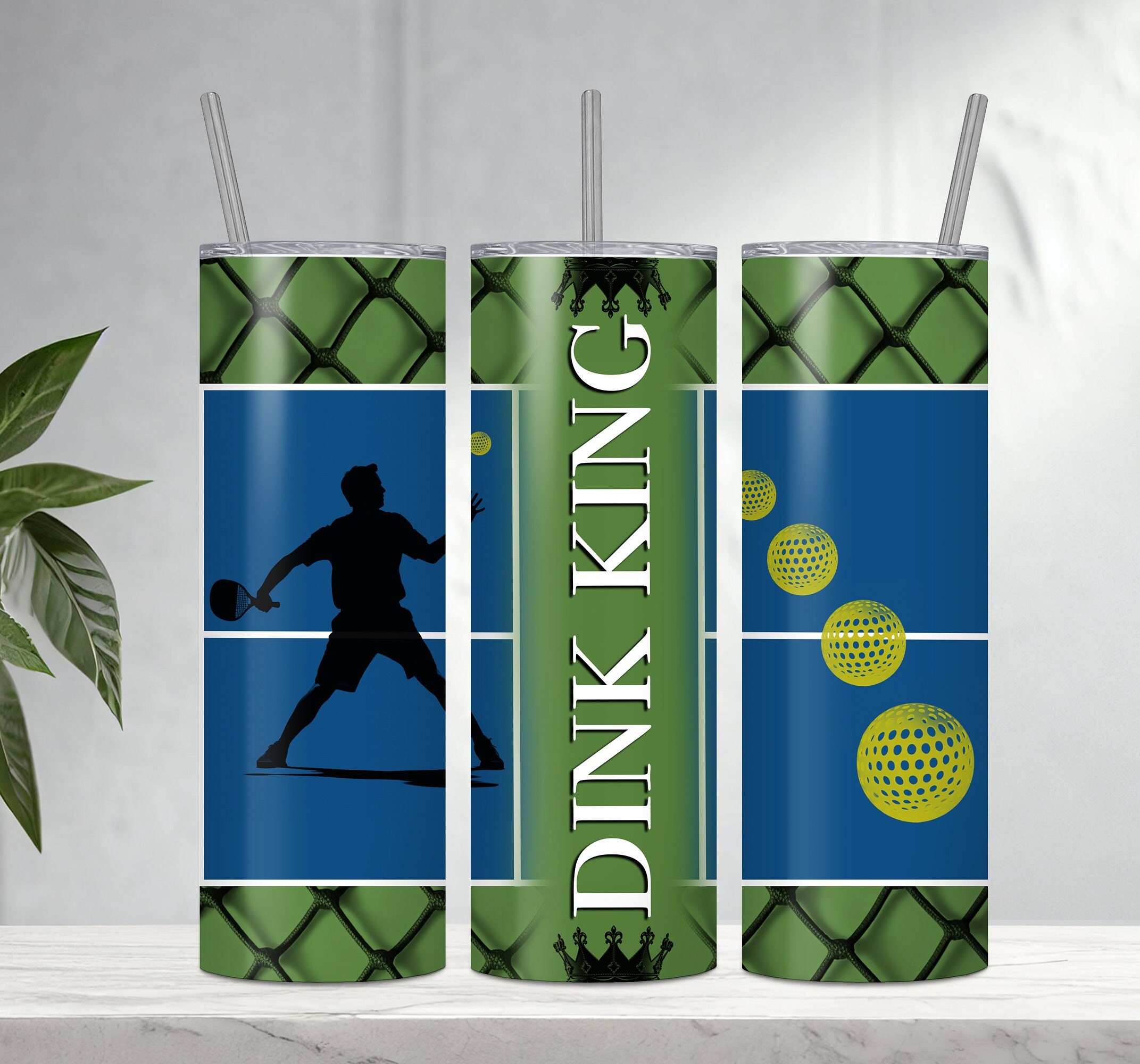 Dink King Pickle-ball Tumbler Wrap for 20oz Skinny Tumblers - Etsy