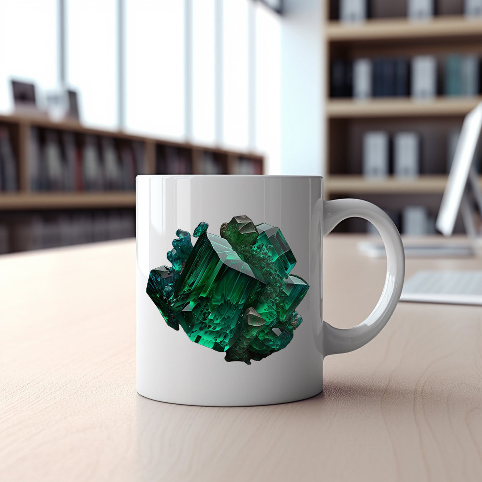 Emerald Crystal Clipart PNG Files for Instant Download Realistic ...