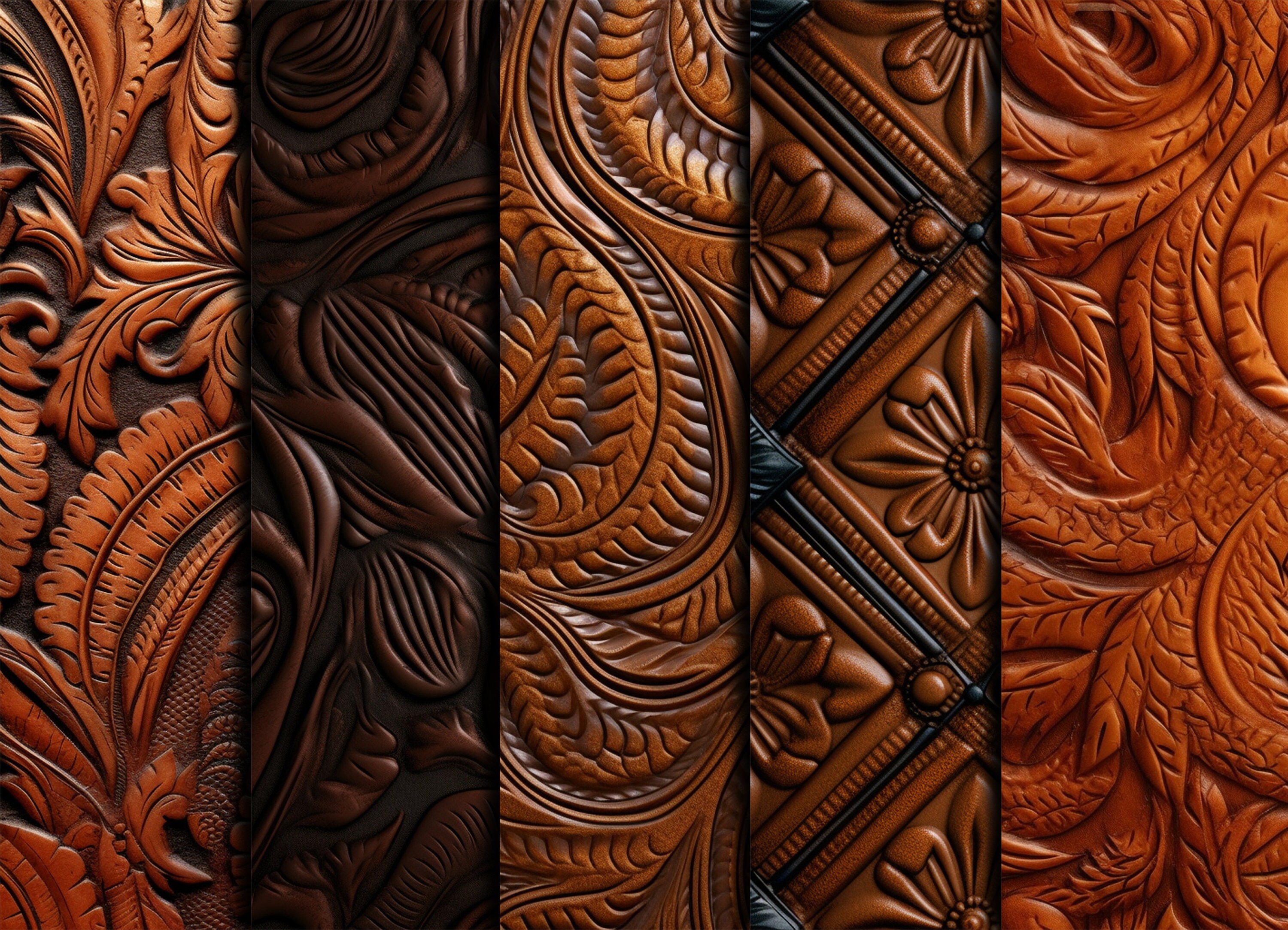 Embossed Leather Digital Paper Bundle, 20 Textured Leather Digital ...