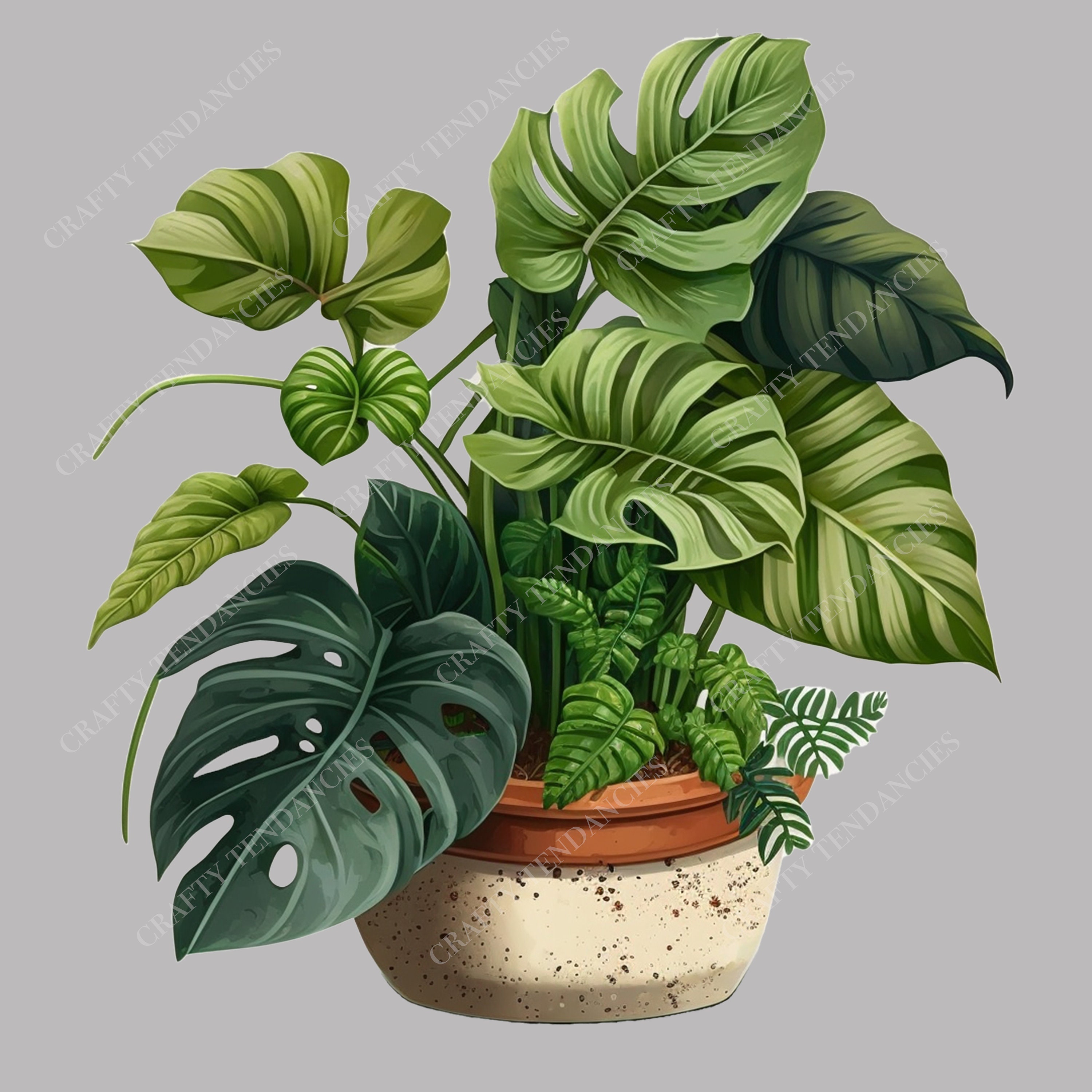 House Plant Clipart PNG Files for Instant Download Realistic House ...