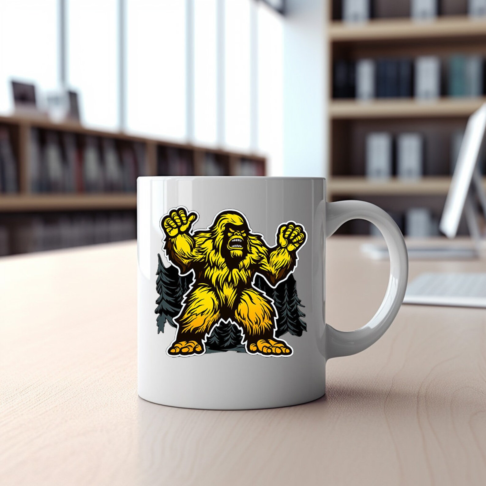 Colorful Bigfoot Clipart Files for Instant Download, Sasquatch PNG ...