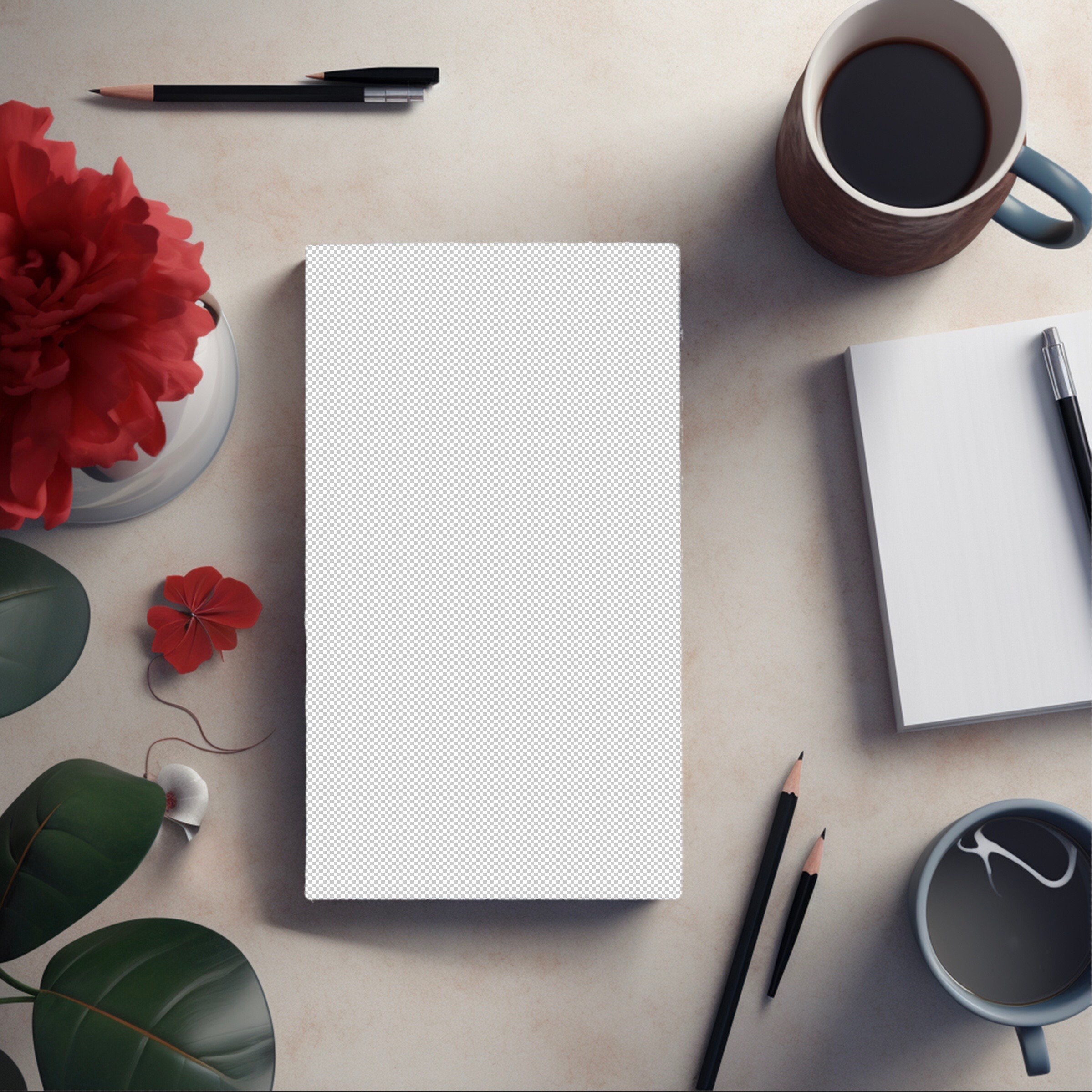 10 Digital Paper Mockup Scenes in PNG Format, Digital Paper and Design ...