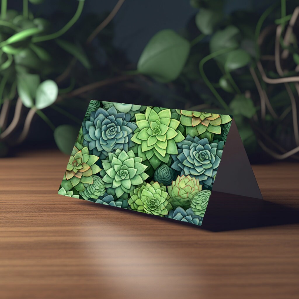 Succulent Plant Digital Paper Bundle, 20 Succulent Digital Paper ...