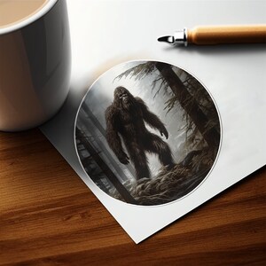 Circular Bigfoot Clipart Files for Instant Download, Bigfoot PNG Files for Scrapbooking, Bigfoot ...