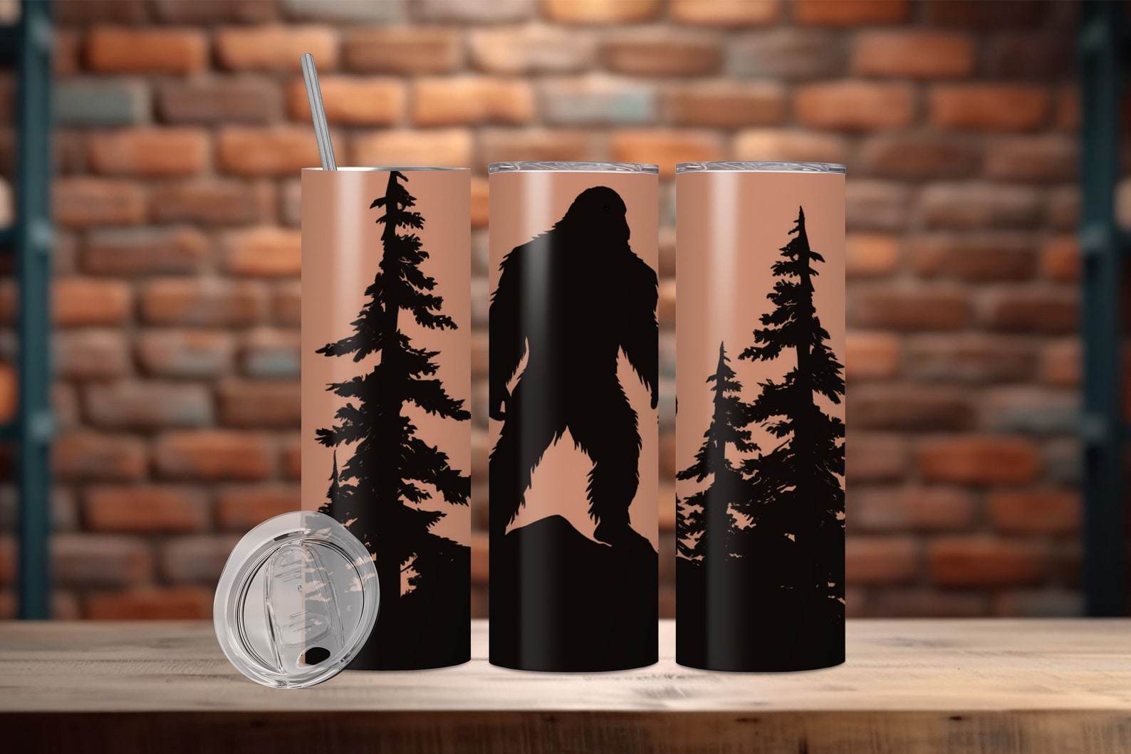 Bigfoot Silhouette Clipart Files for Instant Download, Sasquatch PNG ...