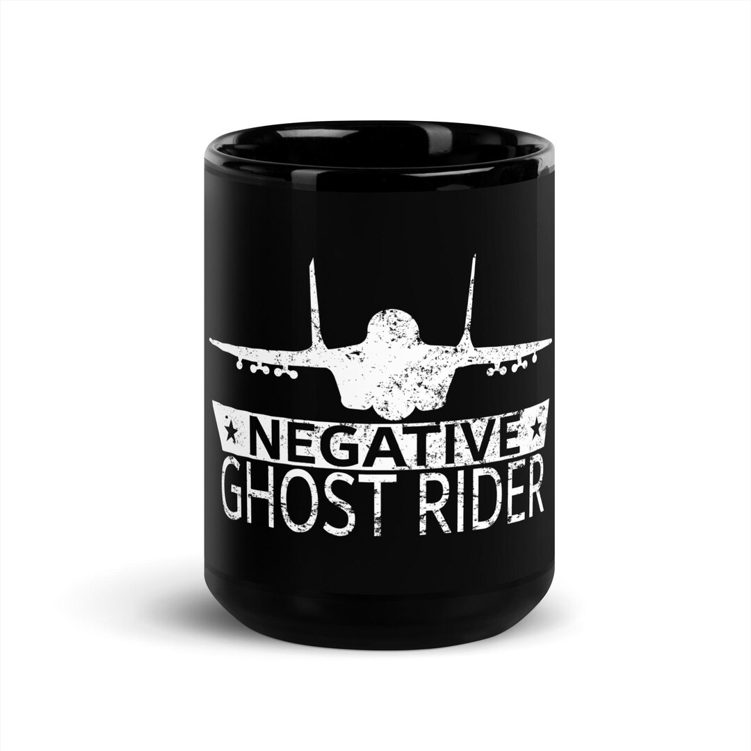 Negative Ghost Rider Coffee Cup, Black Glossy Mug, Negative Ghost Rider ...