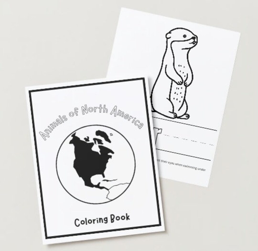 North American Animals Coloring Book | Learning | Homeschool ...
