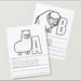 Animal Alphabet Coloring Pages | Alphabet Writing | Preschool Learning ...
