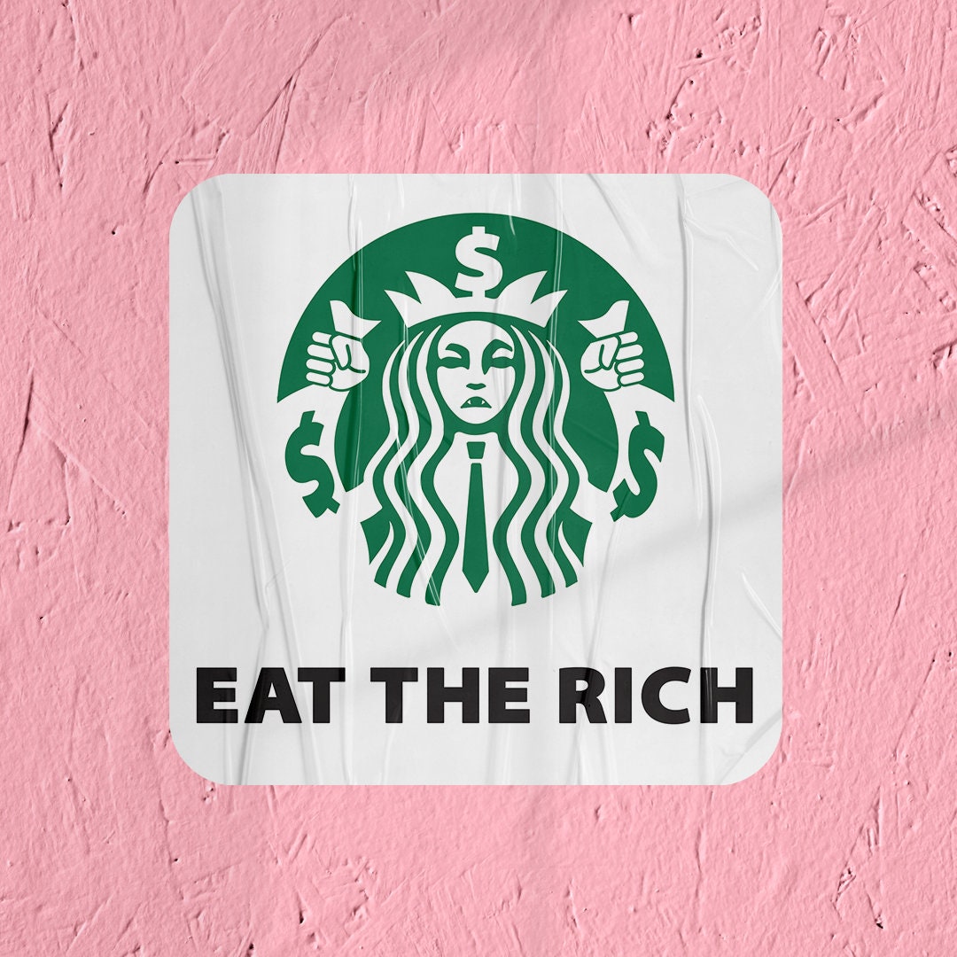 Socialist Sticker Eat the Rich Sticker for Laptop Anti-capitalist ...