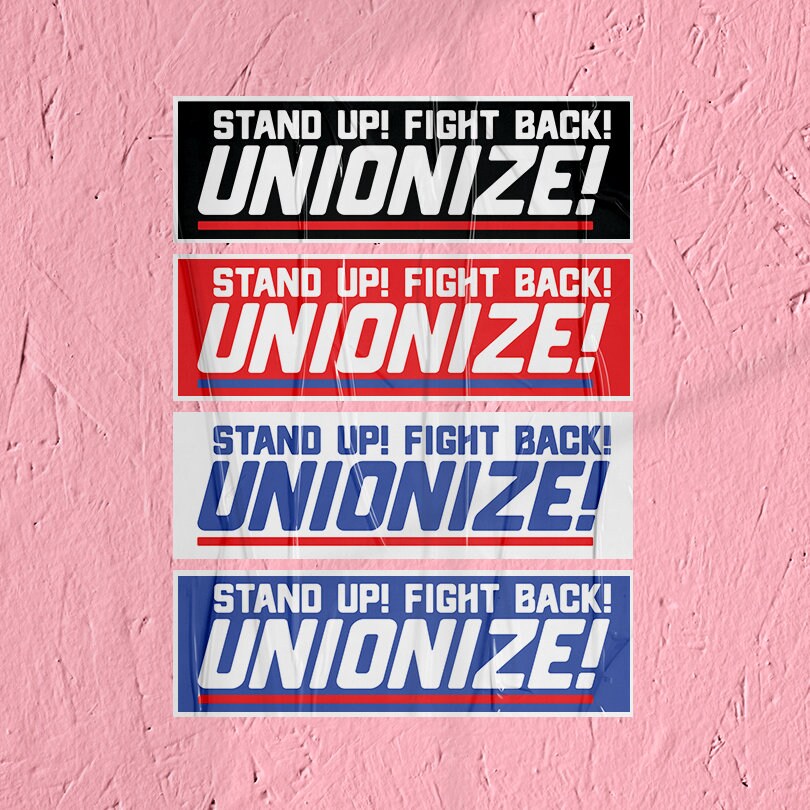 Union Sticker Fight Back Sticker Union Labor Movement Solidarity ...