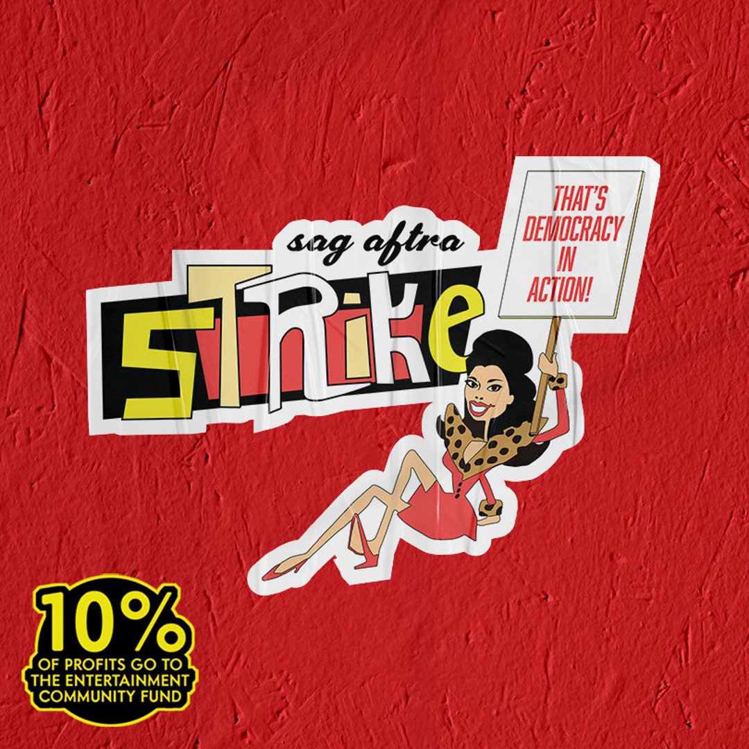 SAG AFTRA Strike Sticker Actors Strike Nanny Fran Drescher Sticker ...
