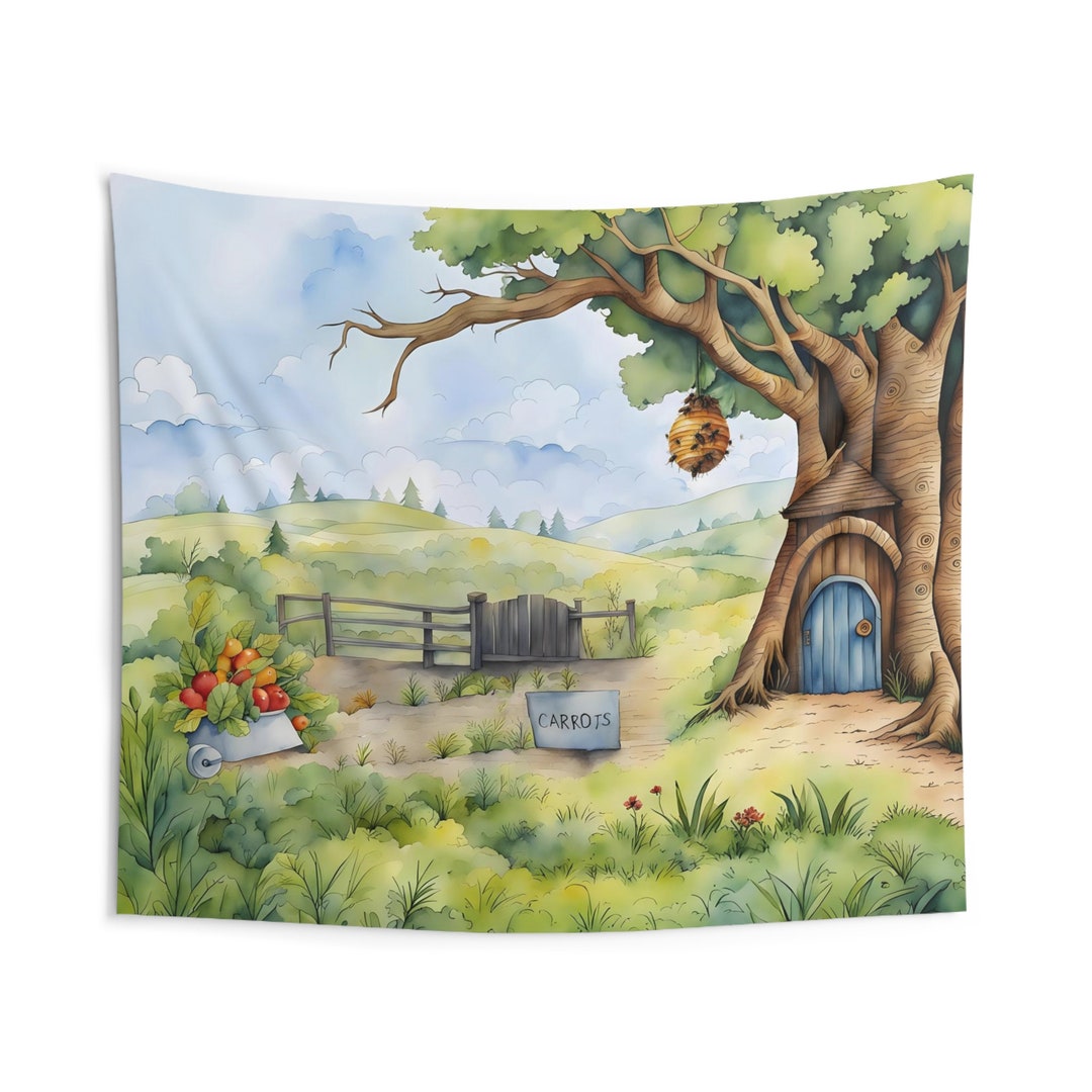 Winnie the Pooh Backdrop Baby Shower | 100 Acre Wood Backdrop | Classic ...