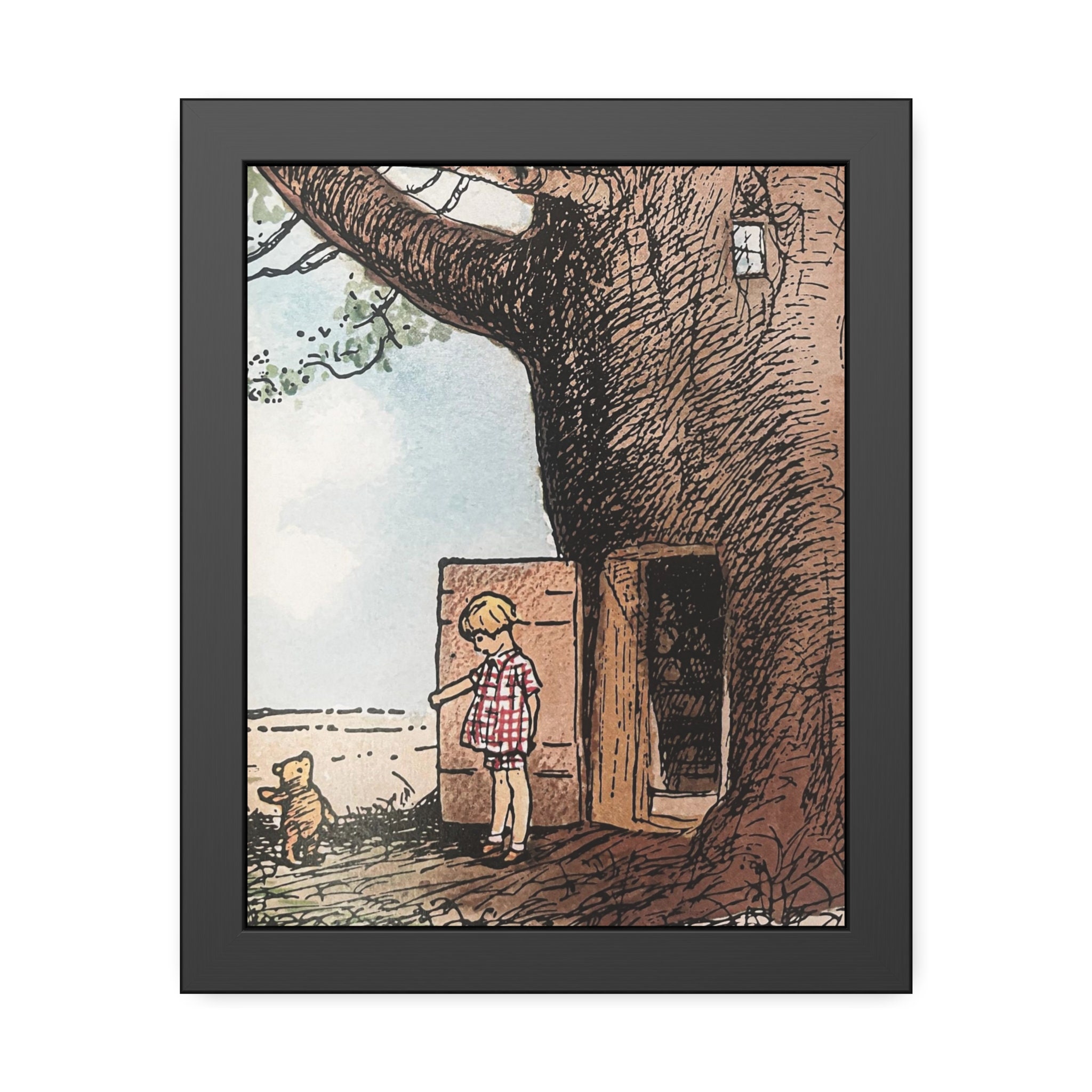 Vintage Classic Winnie the Pooh Print Frame Included Pooh Nursery Adult ...