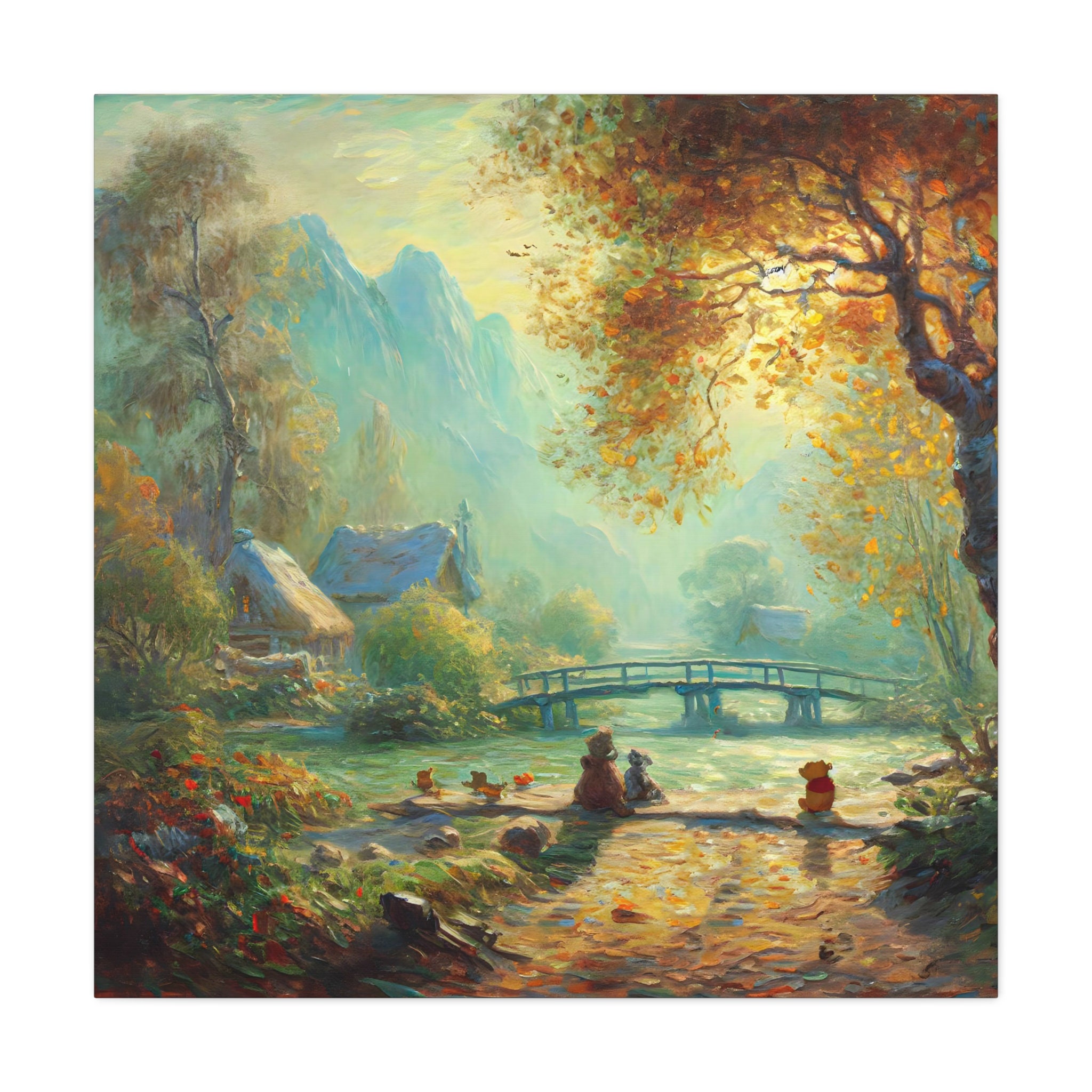 Beautiful View of 100 Acre Woods Oil Painting Reproduction for Women ...
