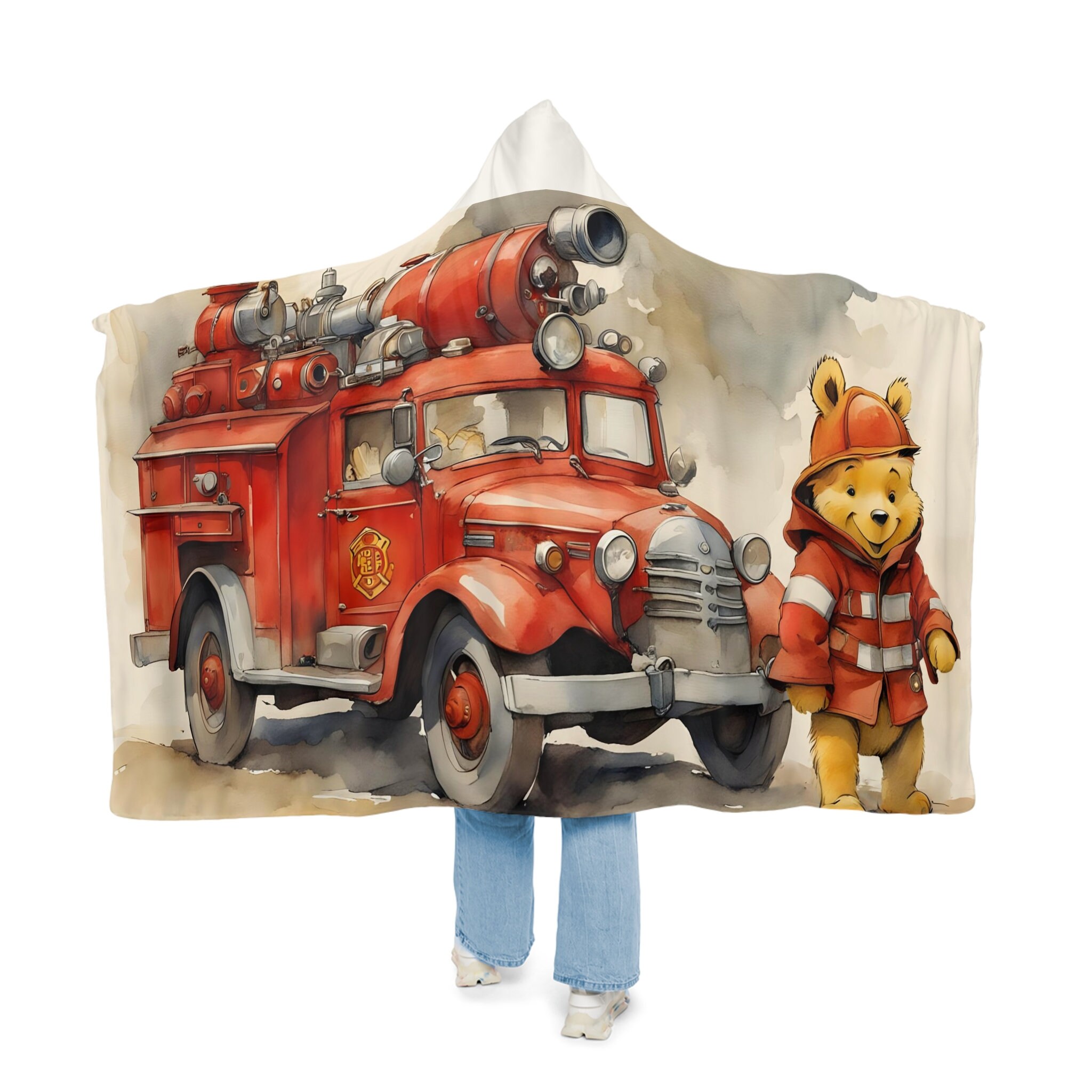 Fire Truck Blanket | Winnie the Pooh Blanket Hoodie | Oversized Blanket ...