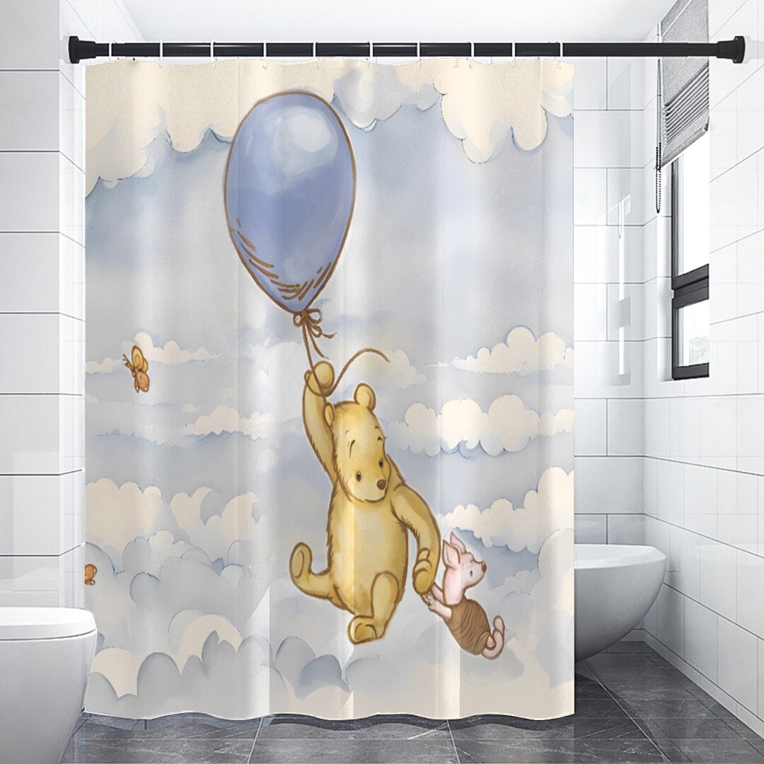 Winnie the Pooh Shower Curtain Set | Charming & Classic Winnie the Pooh ...