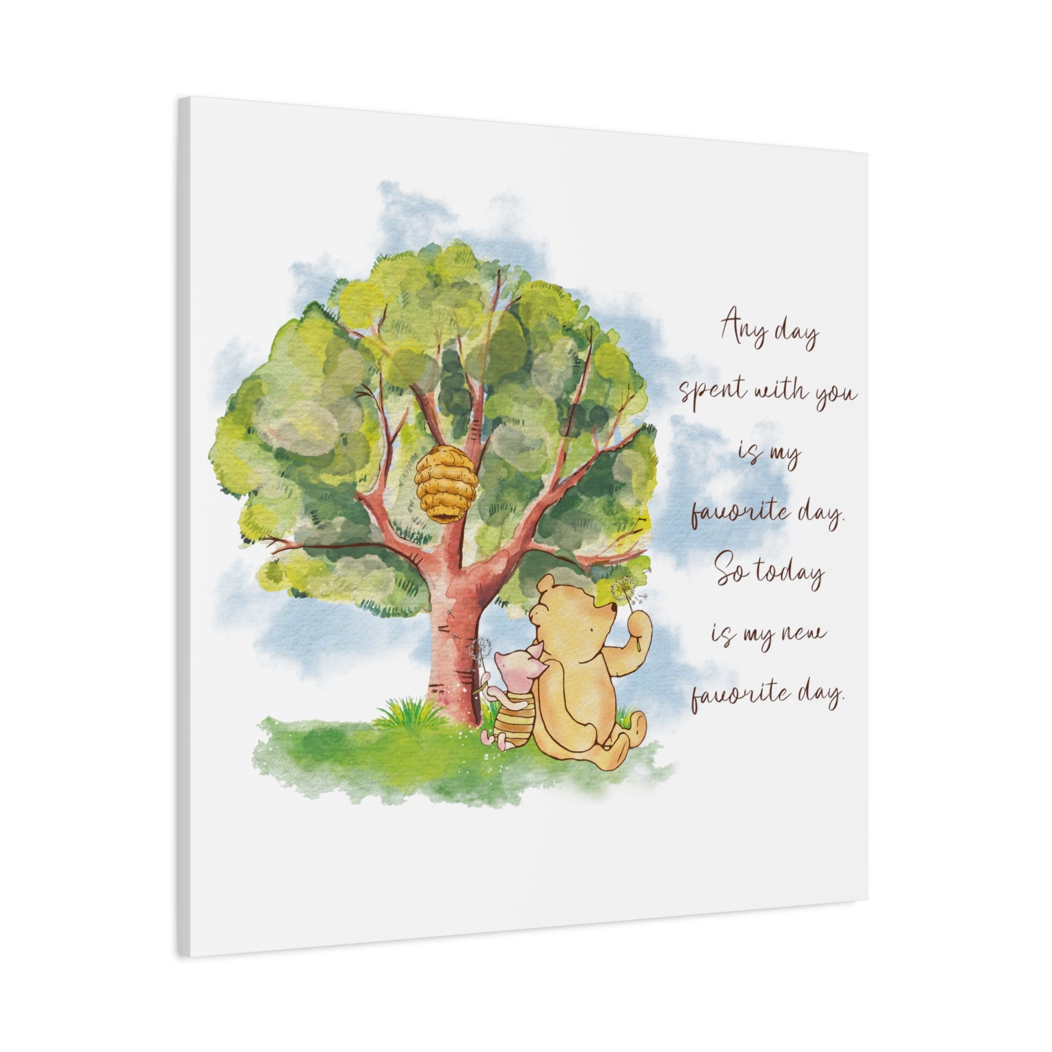 Classic Winnie the Pooh Canvas With Saying | Pooh Words Quote Print ...