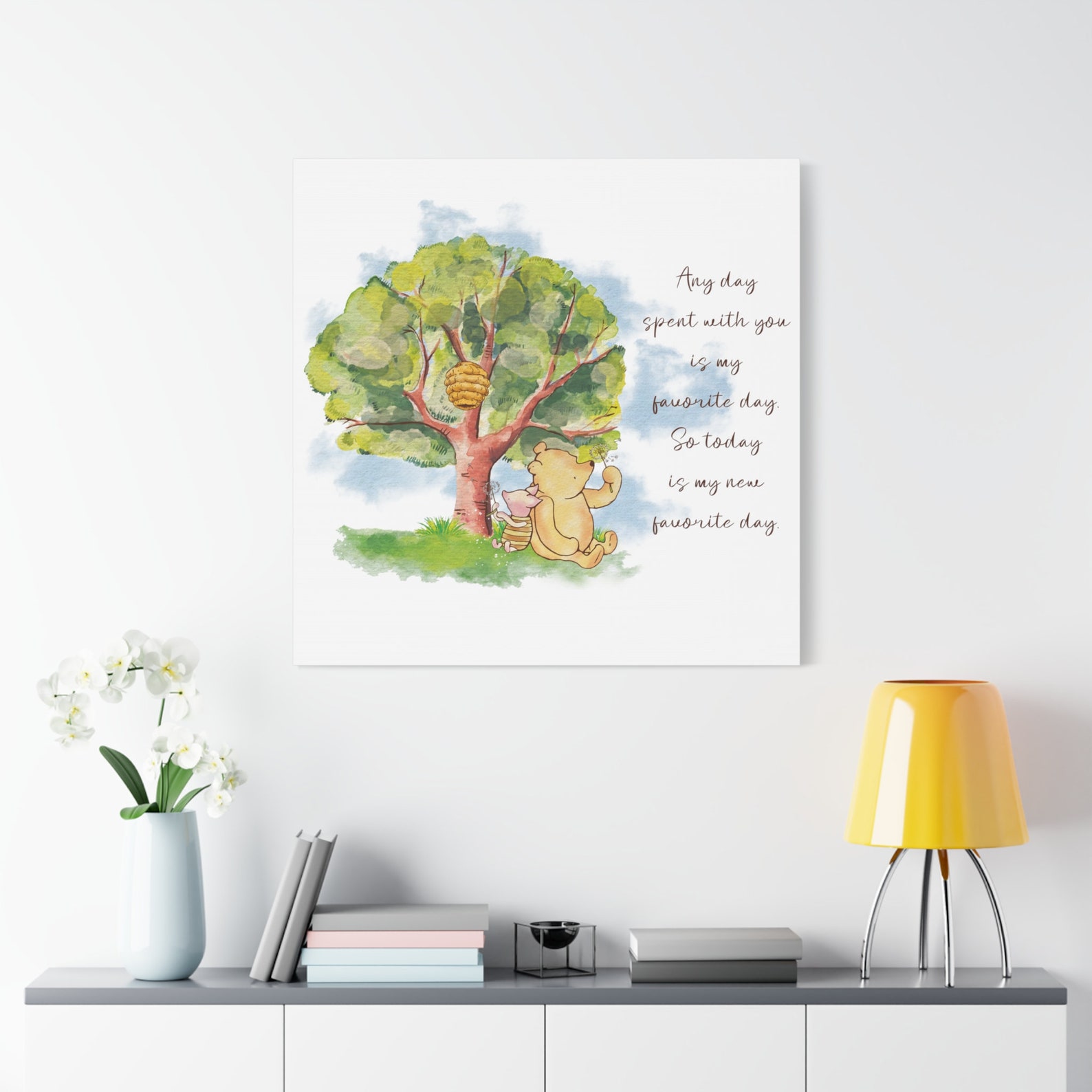 Classic Winnie the Pooh Canvas With Saying | Pooh Words Quote Print ...
